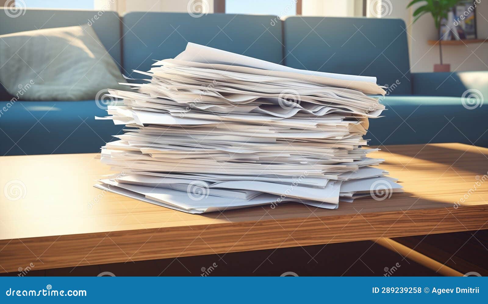Paperwork Office Business Pile Stacked Papers Stock Photo - Image of ...