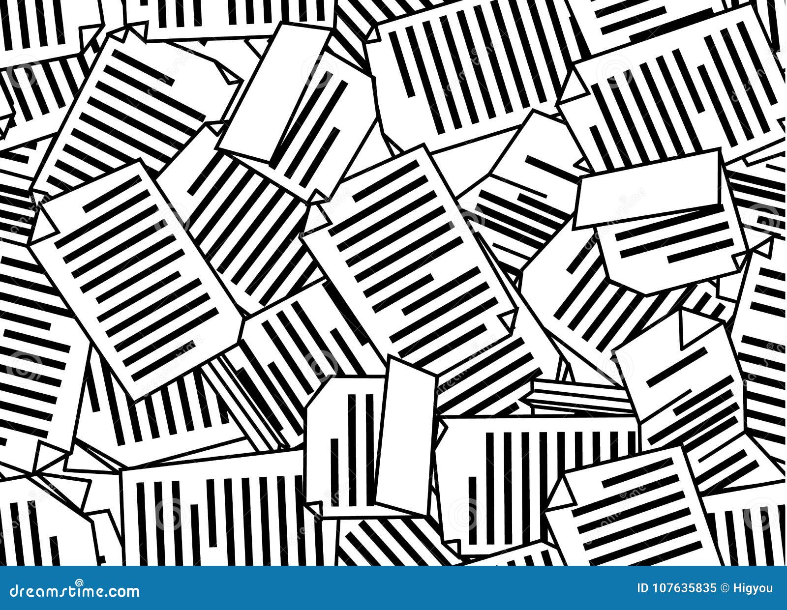 Paperwork Pattern Texture stock vector. Illustration of documents ...