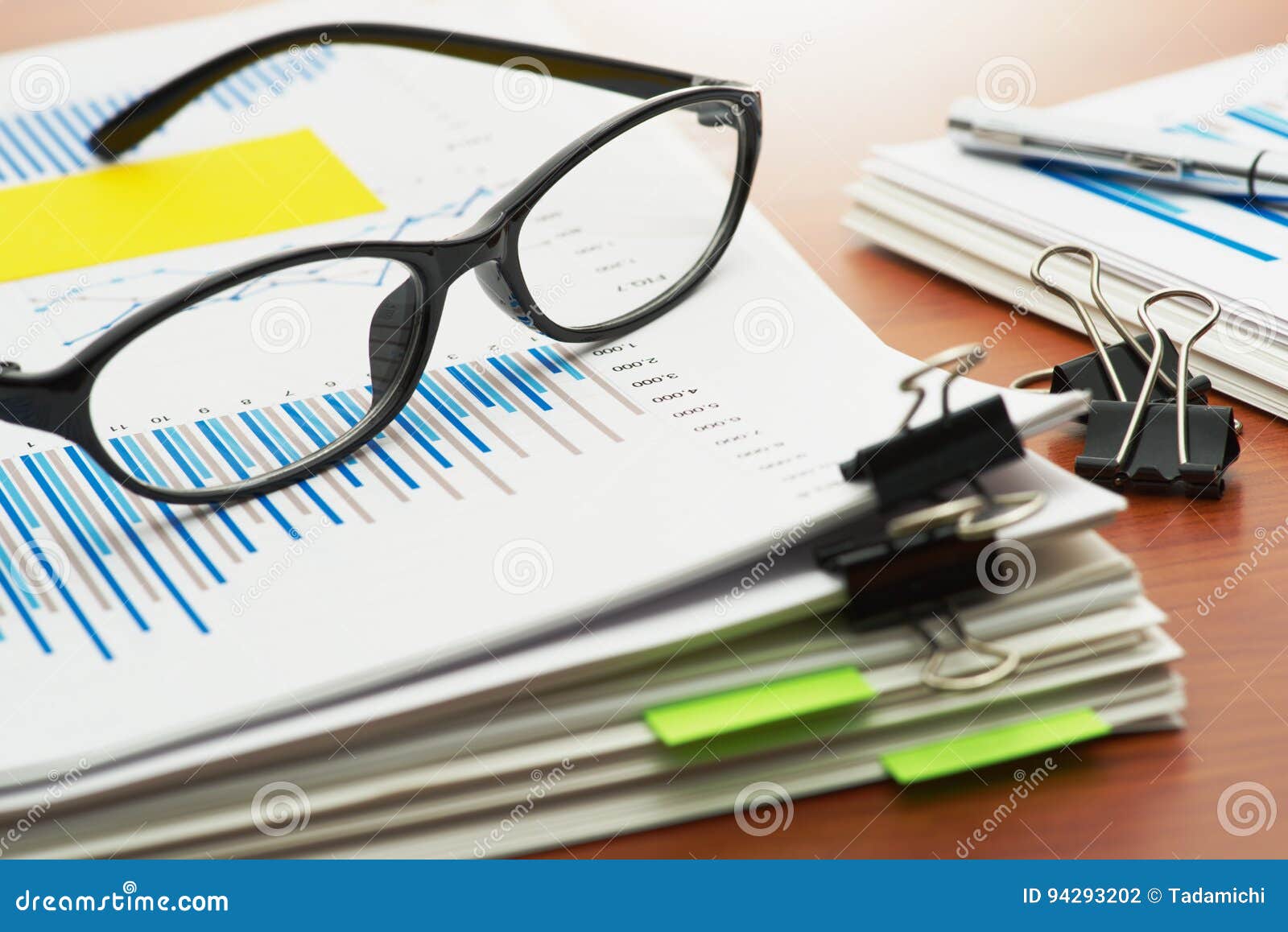 Paperwork. Pile of Documents. Scanning Reports. Stock Photo - Image of ...