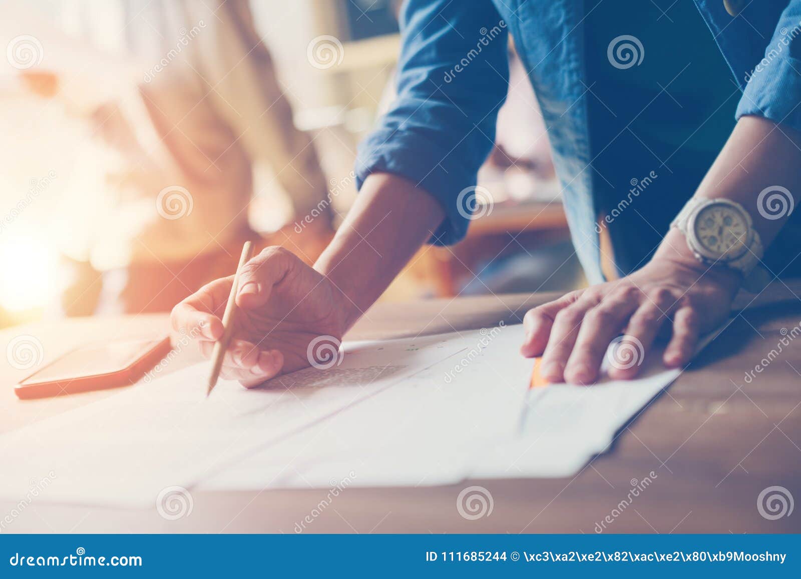 Paperwork Process. Woman Working with Documents Stock Photo - Image of ...