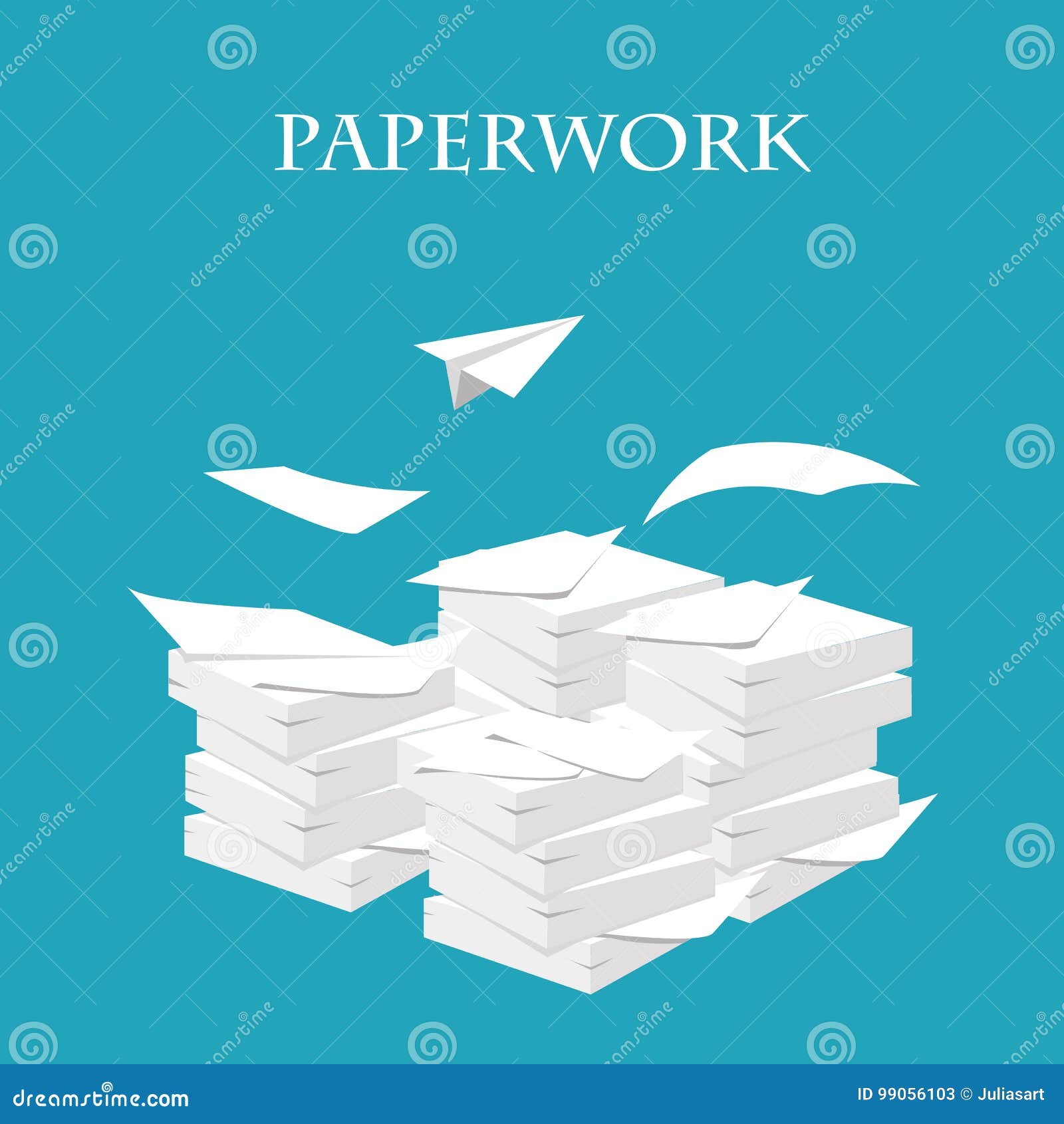 Documents. Stack, Pile of Paper. Paperwork and Routine. Vector I Stock ...