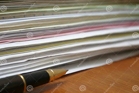 Paperwork (side view) stock photo. Image of paperwork, corporate - 70524