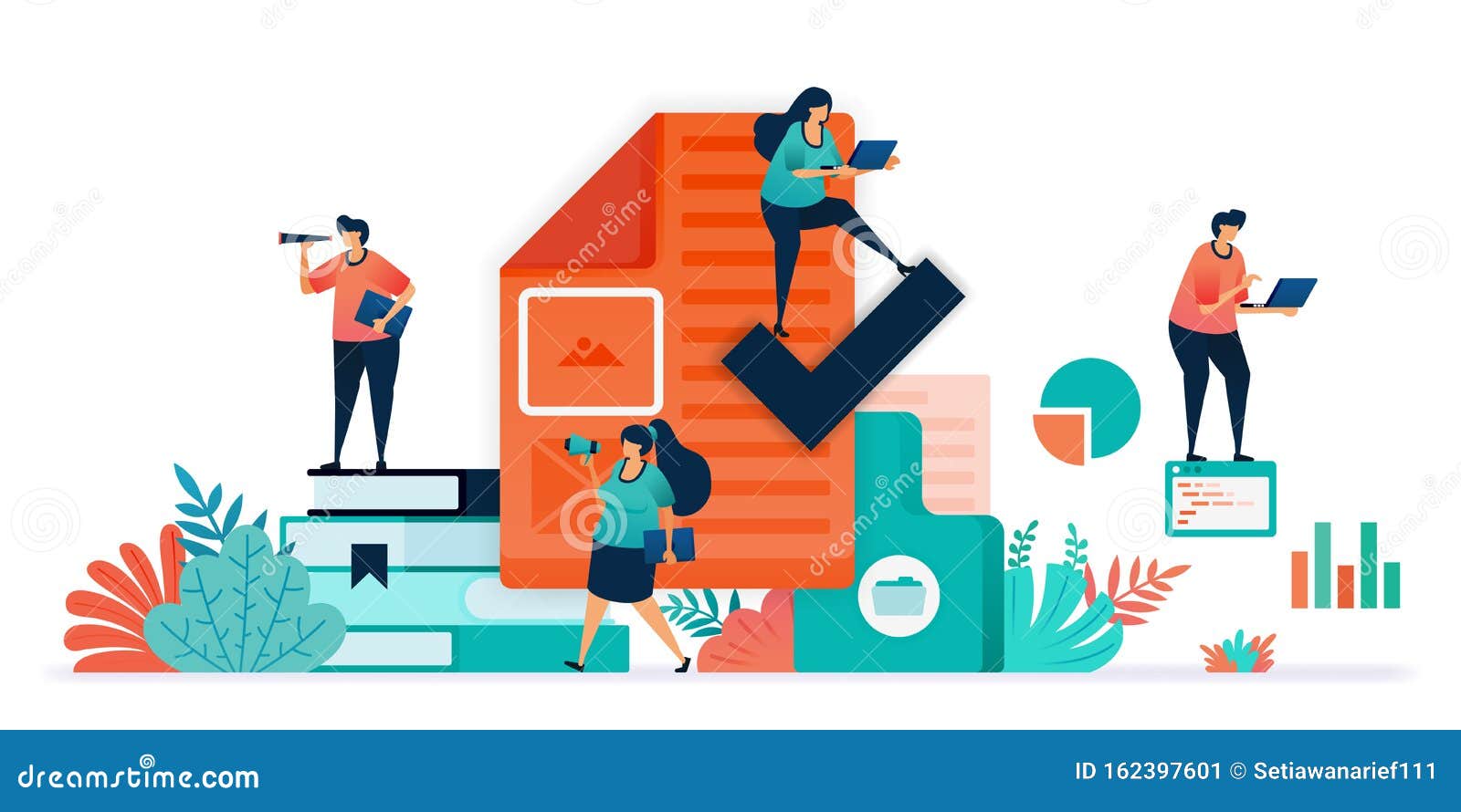 Paperwork, Tick, Check Vector Design. Check or Approve Work Document ...