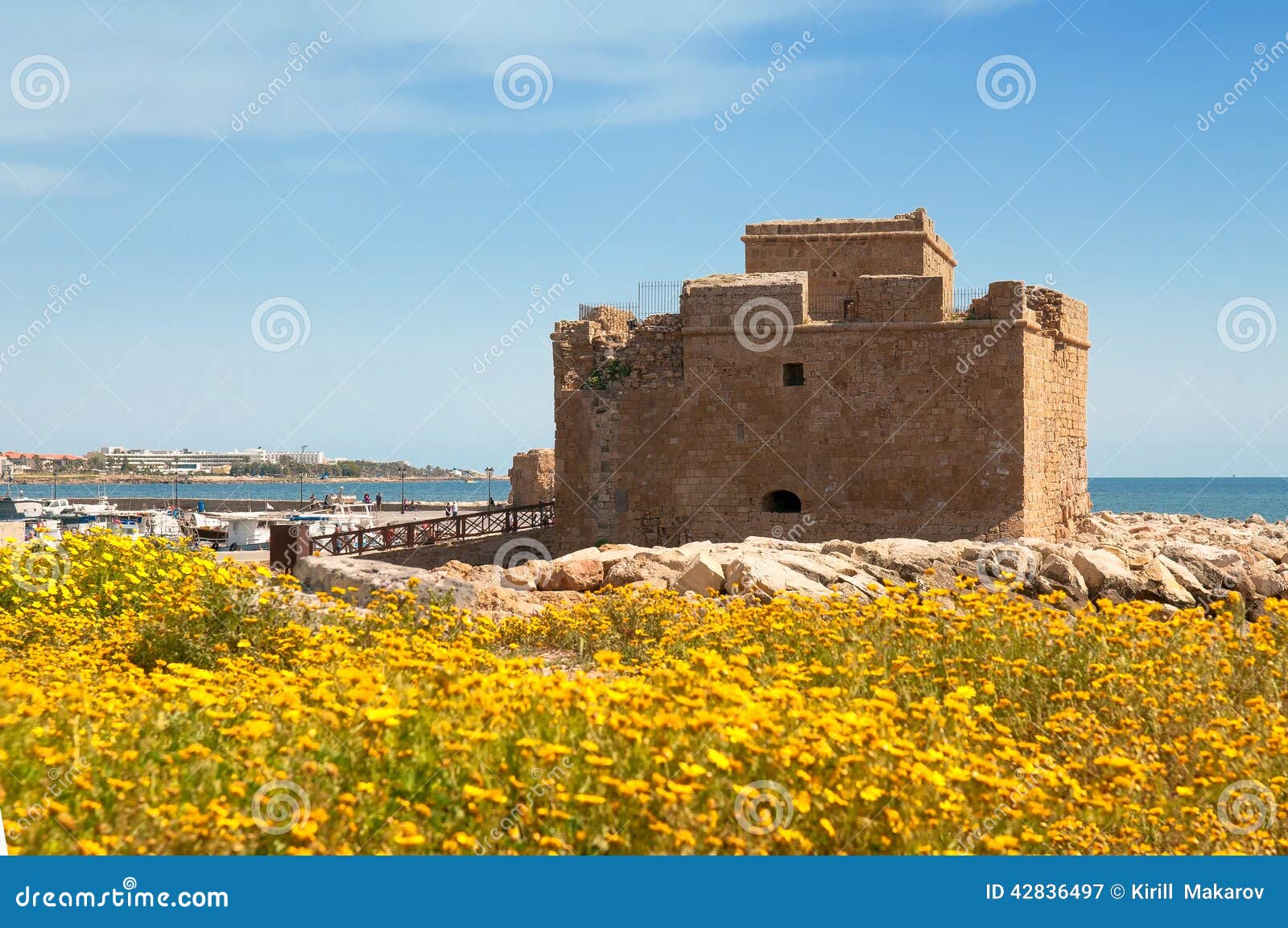 Paphos castle, Cyprus stock image. Image of medieval - 42836497
