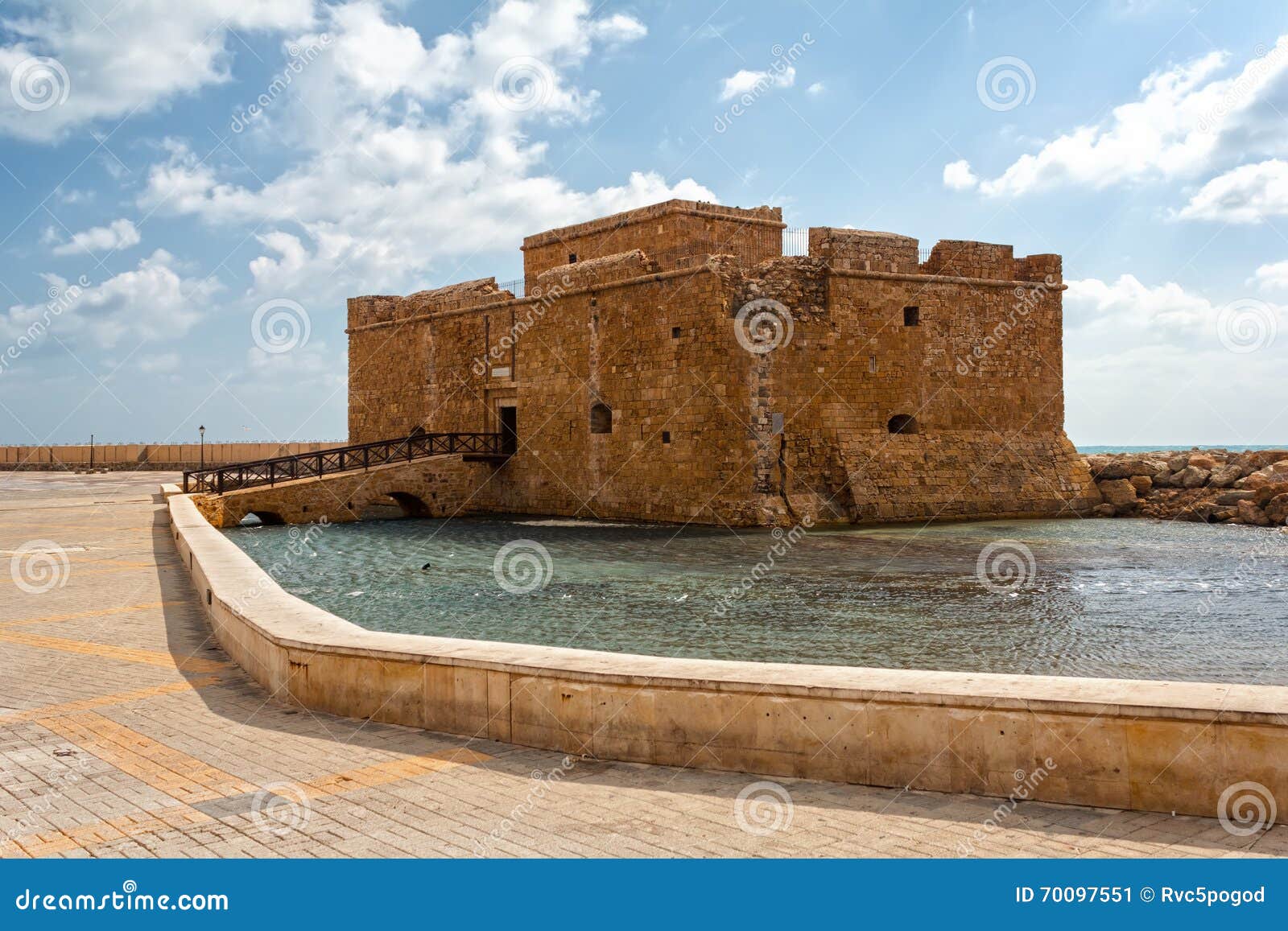 Paphos Castle, Cyprus stock image. Image of european - 70097551