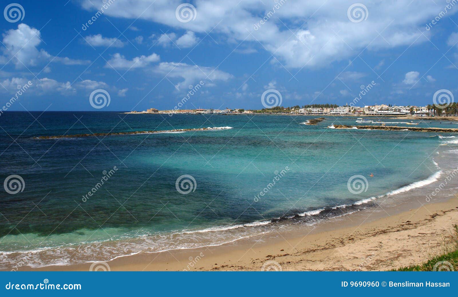 Paphos D'île De La Chypre De Plage Photo stock - Image du nature, plage ...