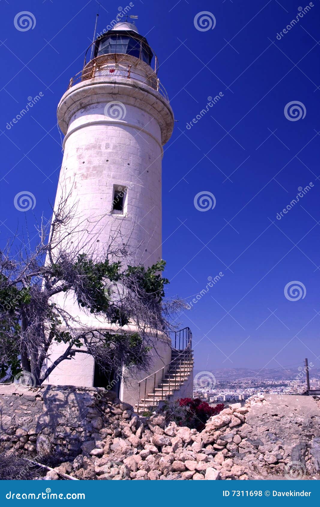 Paphos Lighthouse stock photo. Image of lighthouse, relic - 7311698