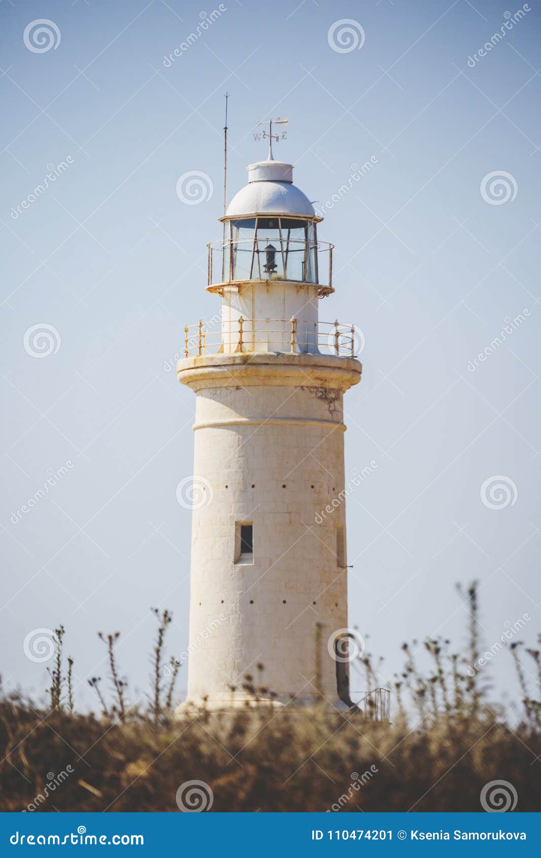 The Paphos Lighthouse. Cyprus Landmark Stock Image - Image of park ...