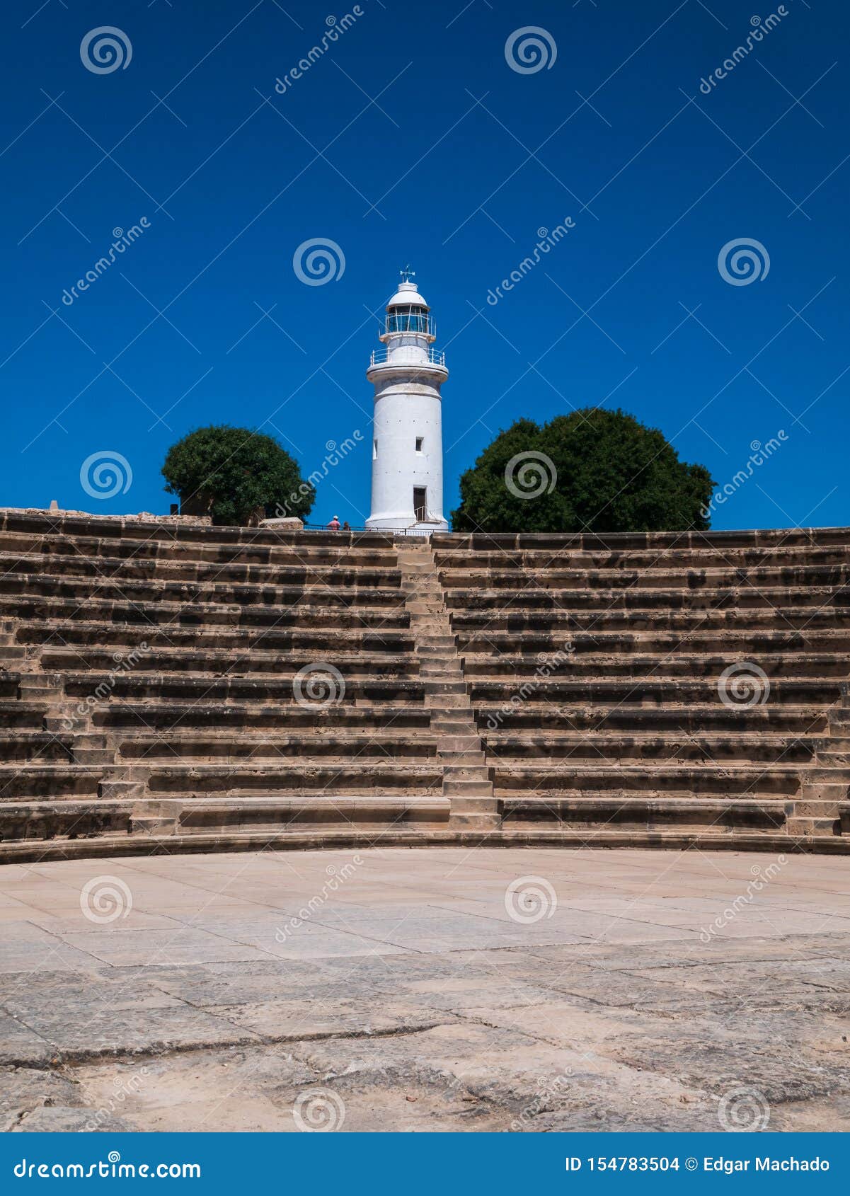 Paphos Lighthouse stock photo. Image of architecture - 154783504