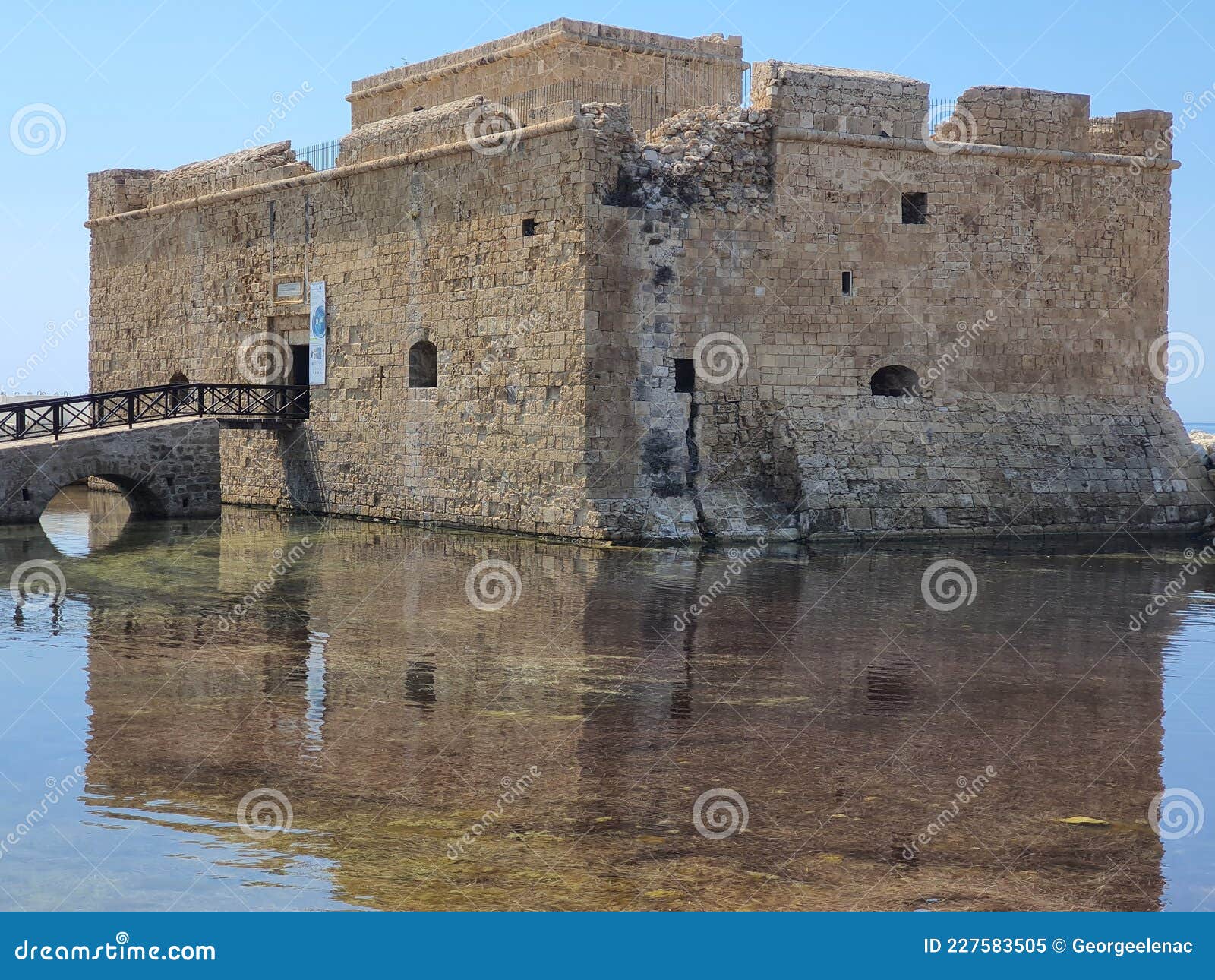 Paphos Medieval Castle in Cyprus Republic Editorial Image - Image of ...