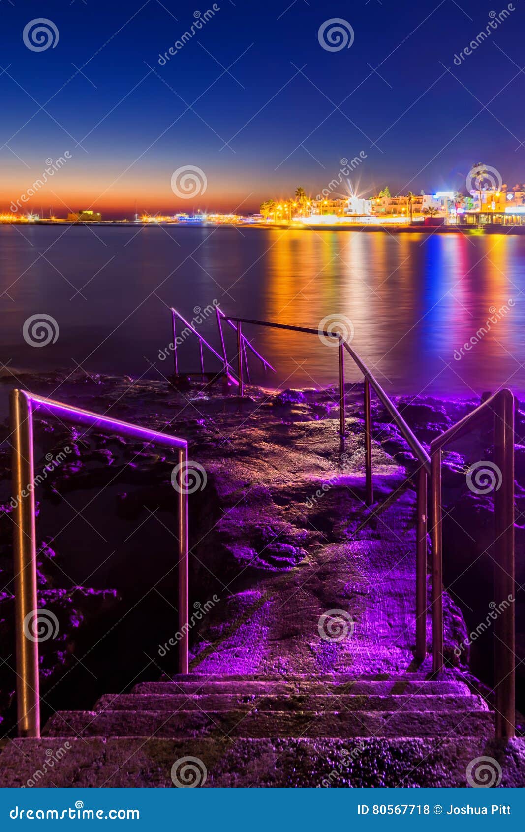 Paphos Nightlife. stock photo. Image of skies, night - 80567718