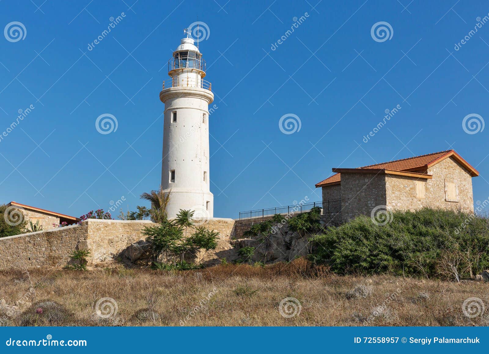 Paphos Old Lighthouse on Cyprus Stock Image - Image of coast ...
