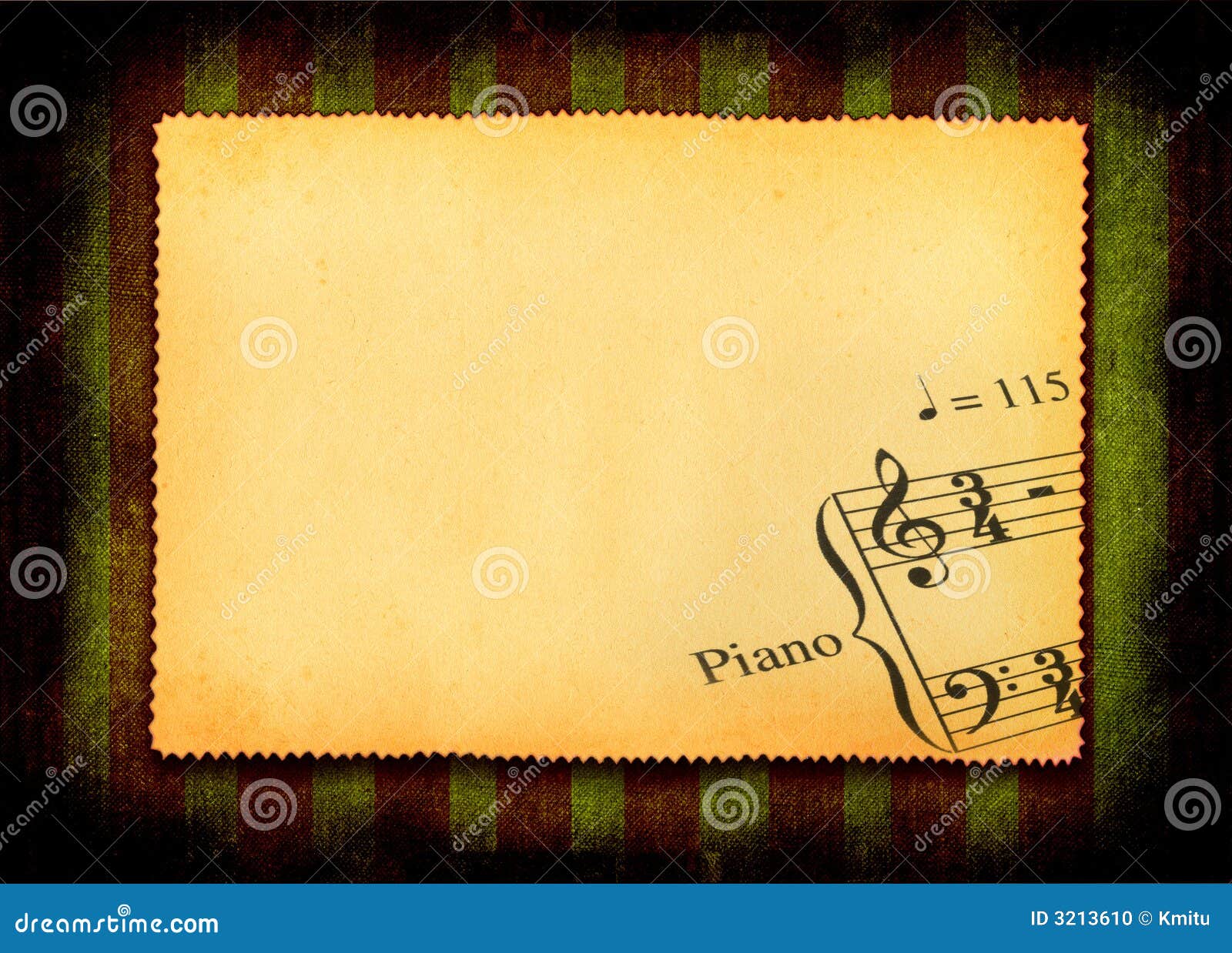 Papier Avec Une Partie De Note De Musique Illustration Stock ...