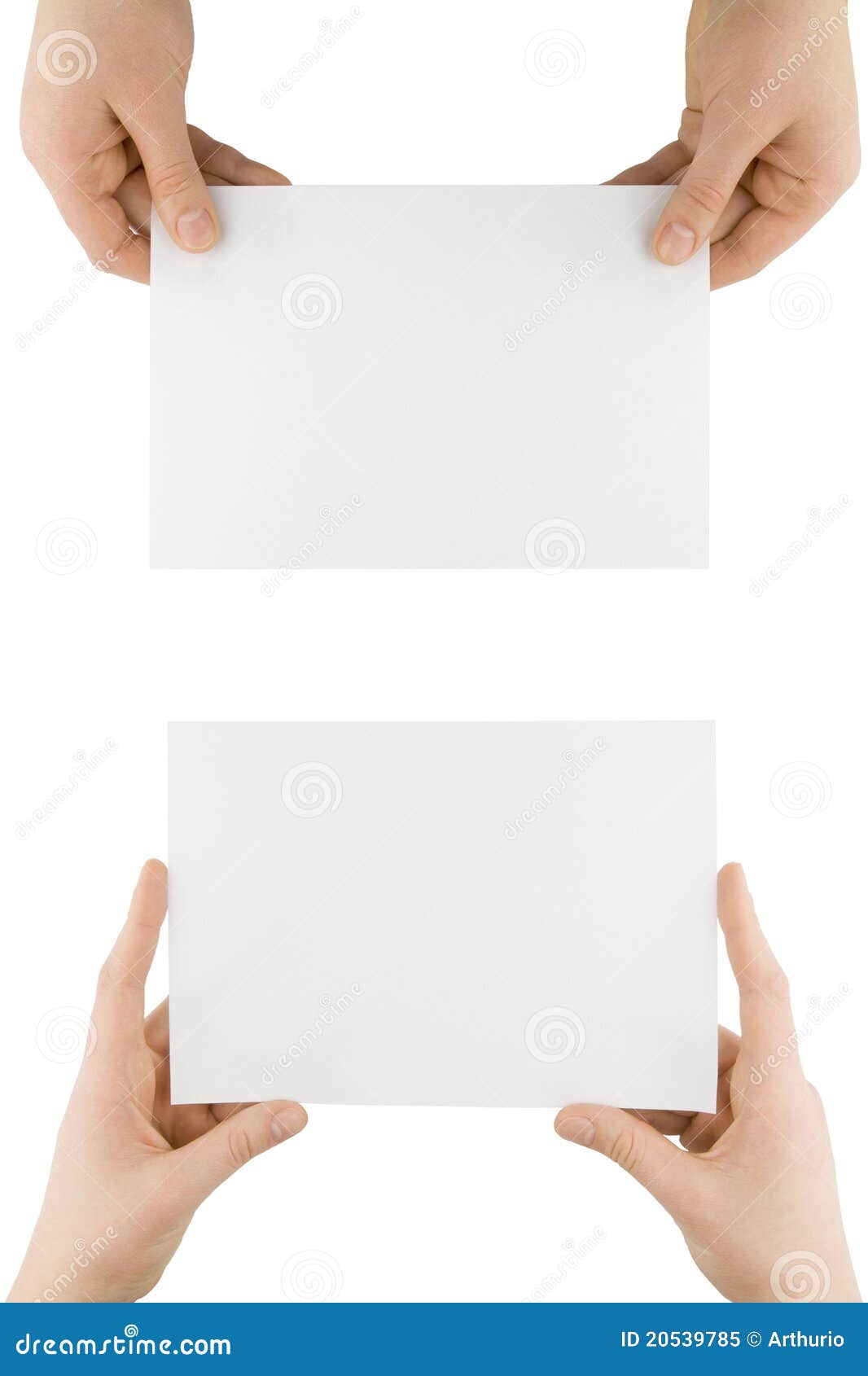 Papier dans des mains image stock. Image du salutation - 20539785