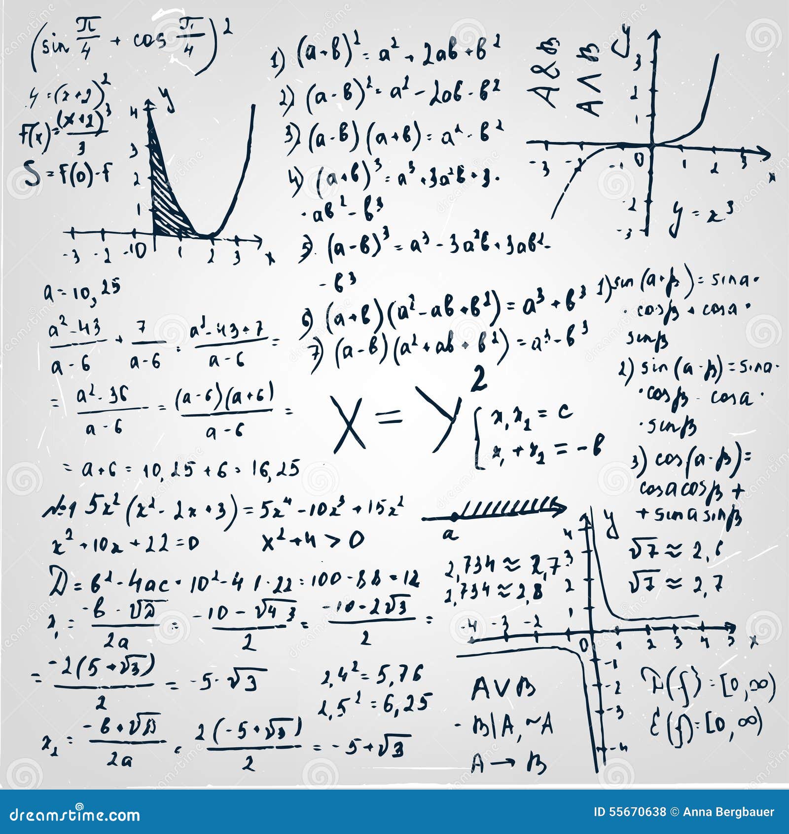 Papier de 01 formules illustration de vecteur. Illustration du cellule ...
