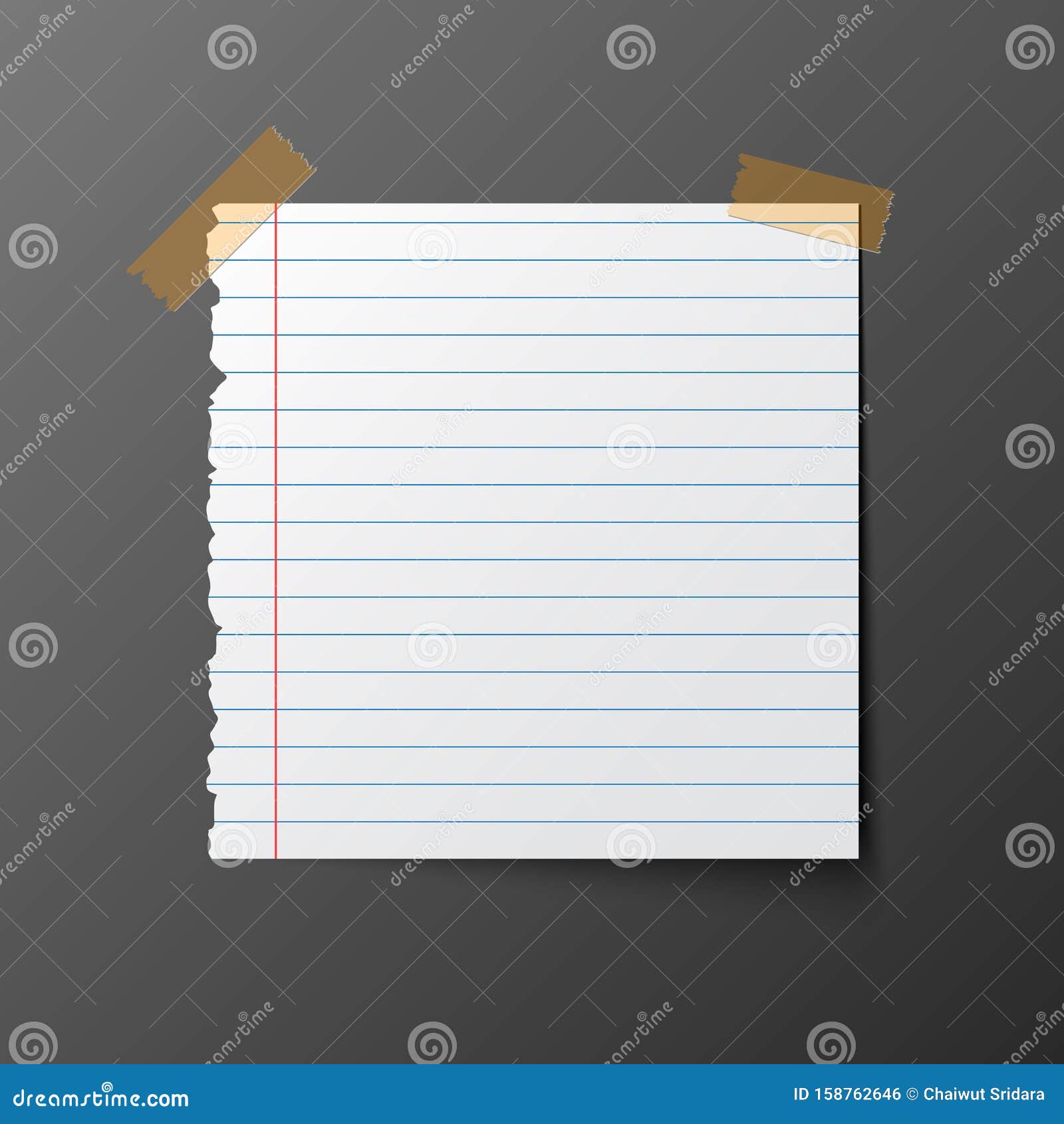 Papier de note avec ombre illustration de vecteur. Illustration du ...