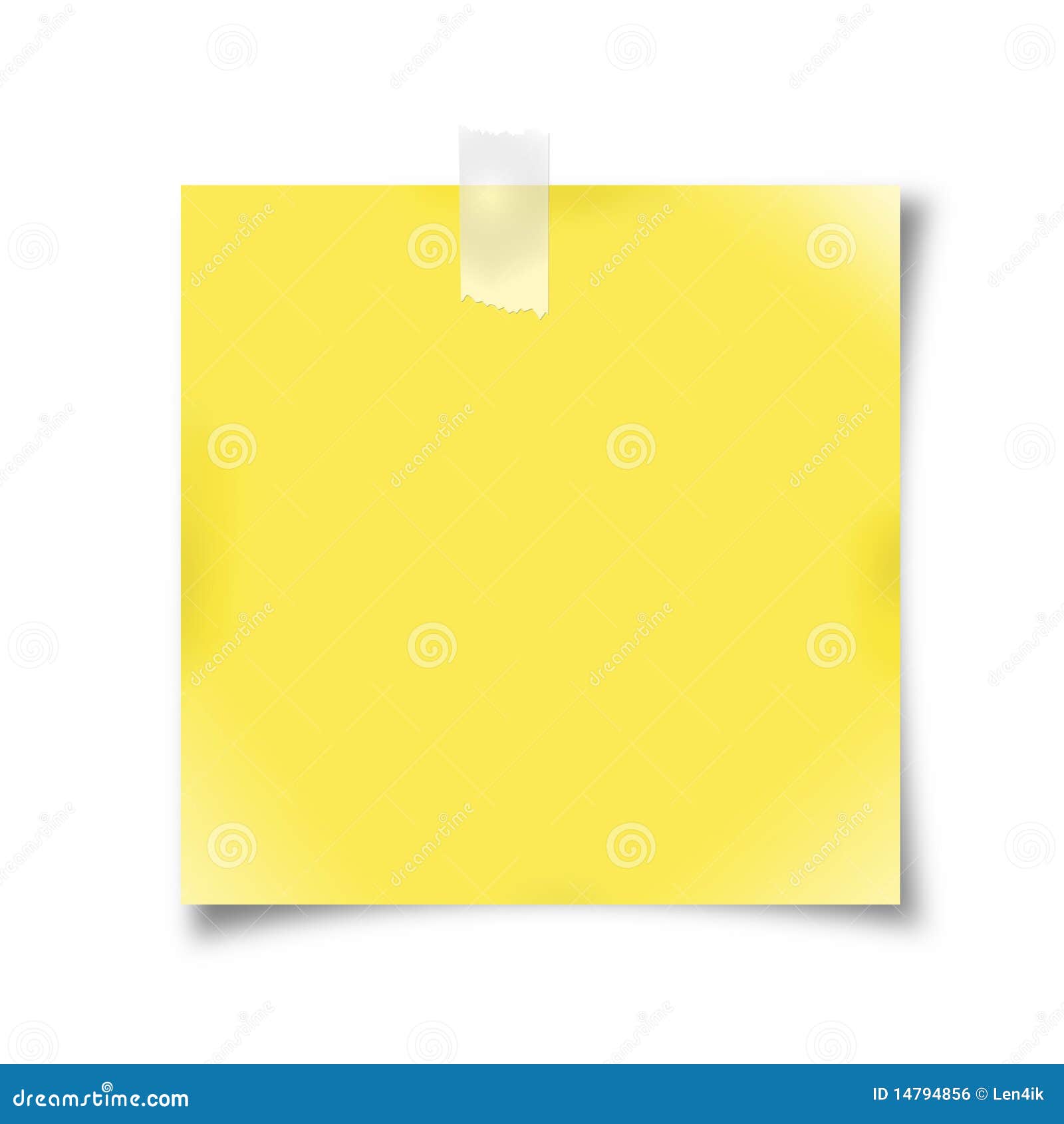 Papier de note jaune illustration stock. Illustration du message - 14794856