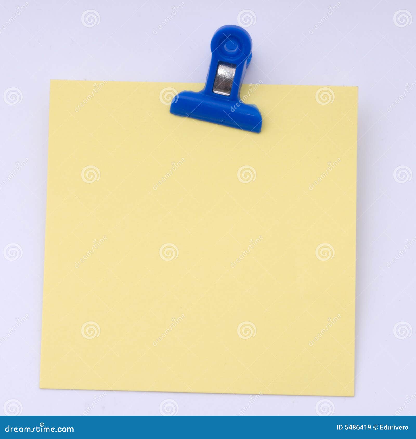 Papier De Note Jaune Avec Le Trombone Image stock - Image du note ...