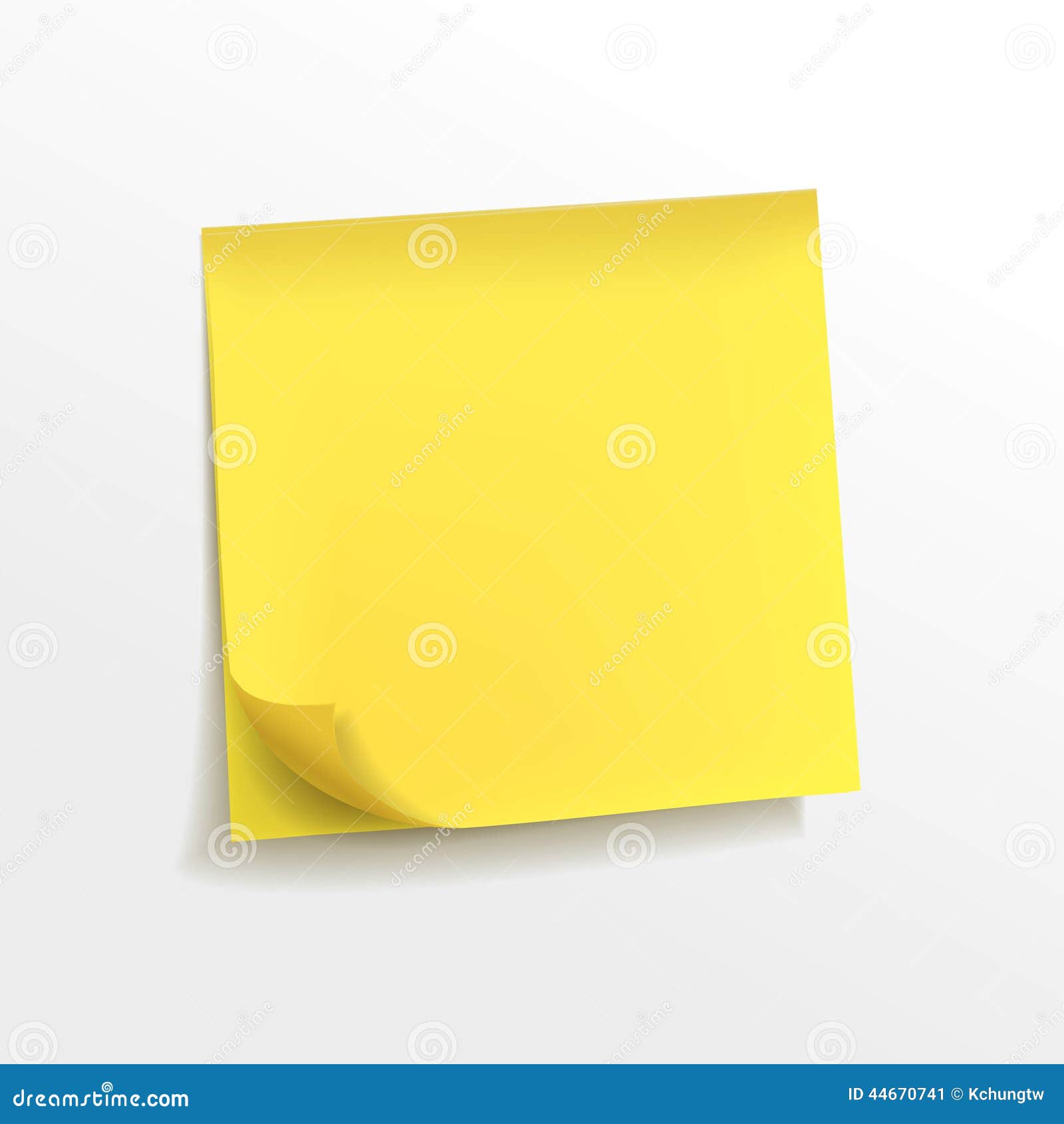 Papier de note jaune blanc illustration de vecteur. Illustration du ...