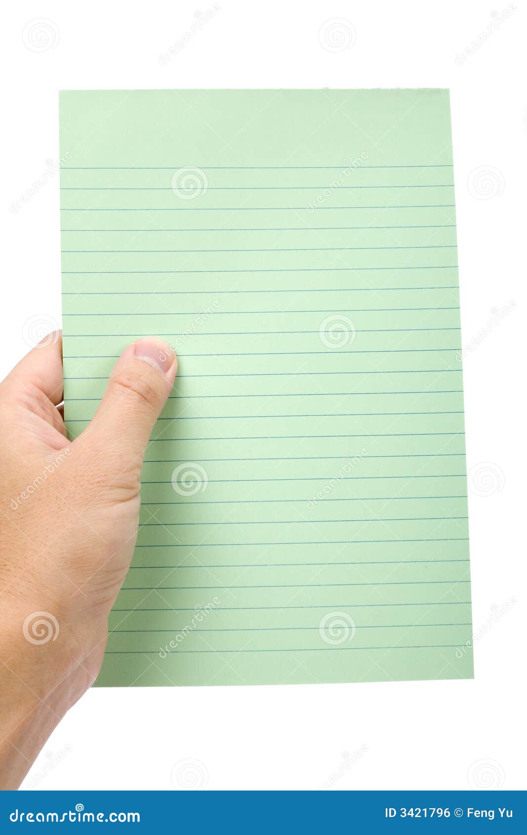 Papier de note vert photo stock. Image du blanc, notepaper - 3421796