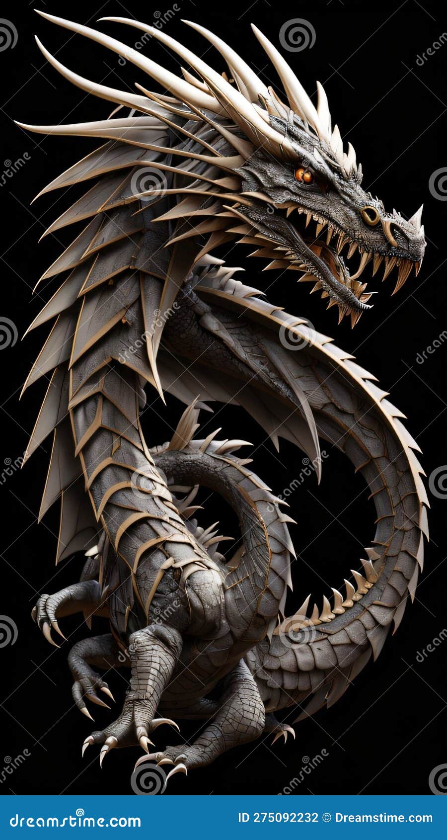 Papier Peint Dragon Aux Yeux Rouges Illustration Stock - Illustration ...