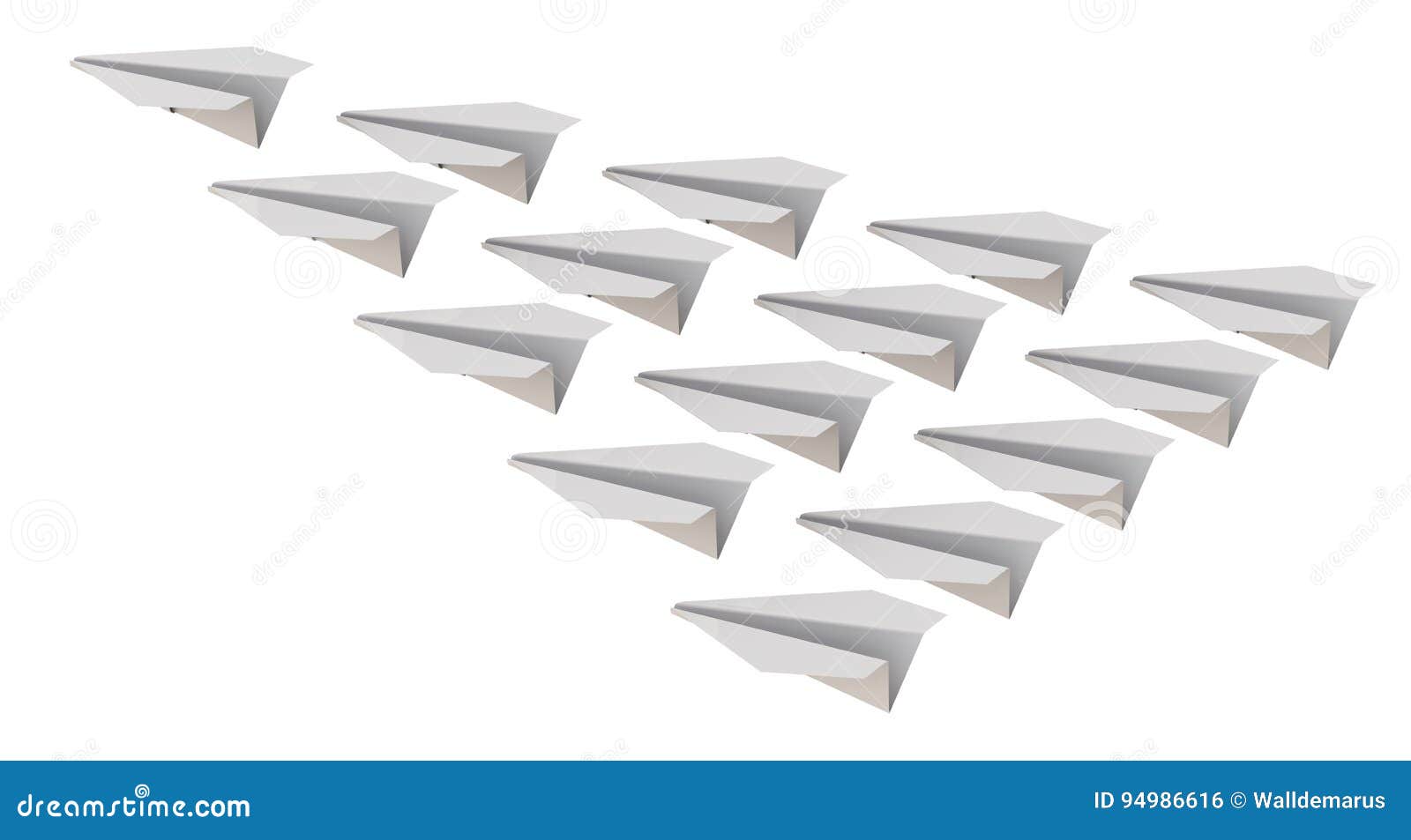 Papier Planiert Keilformation Stock Abbildung - Illustration von ...