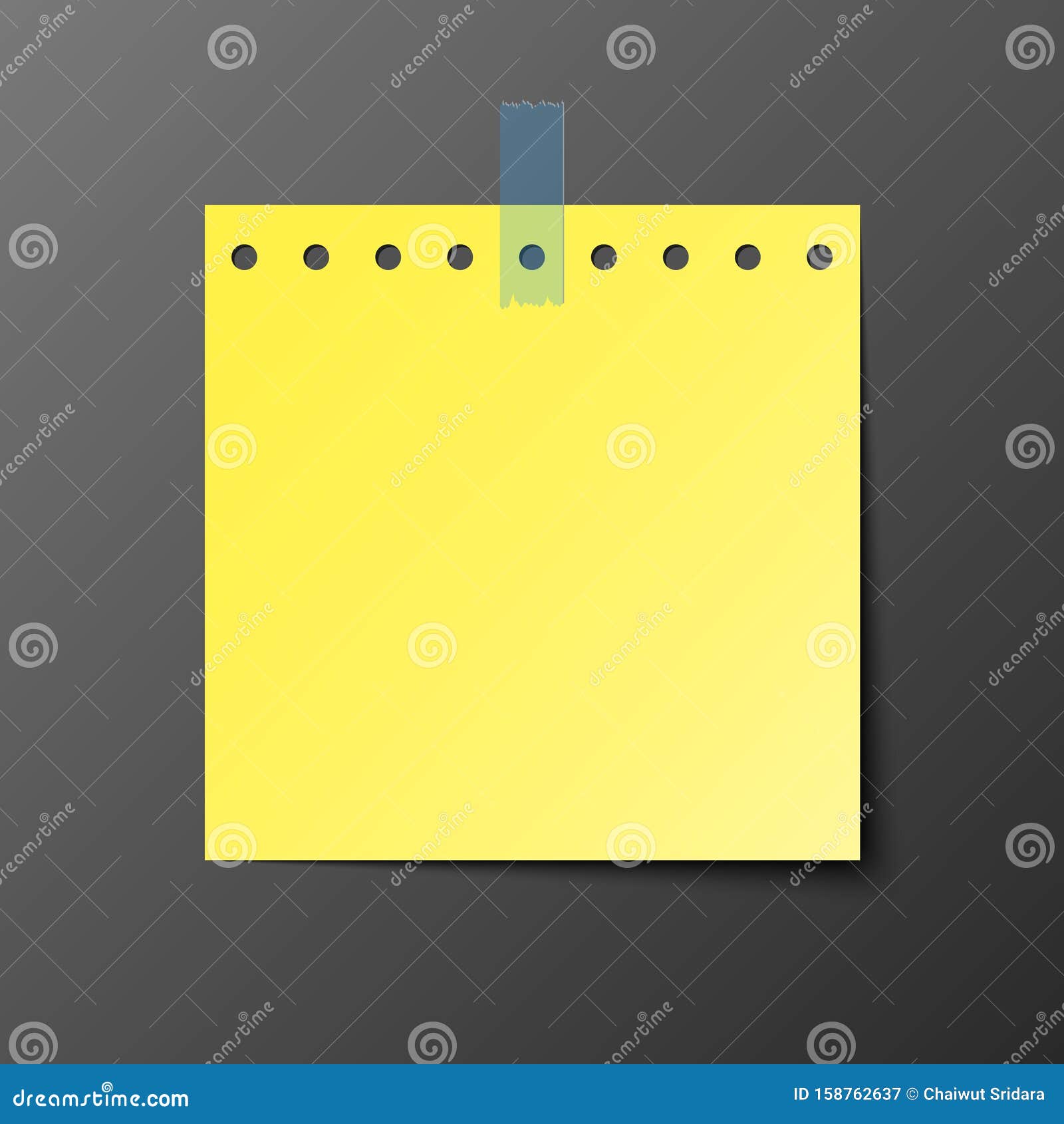 Papier Post-note Jaune Avec Ombre Illustration de Vecteur ...