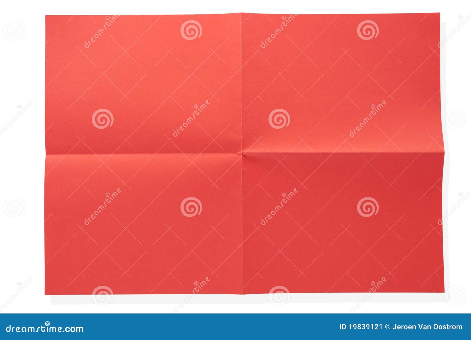 Papier rouge plié image stock. Image du blanc, isolement - 19839121