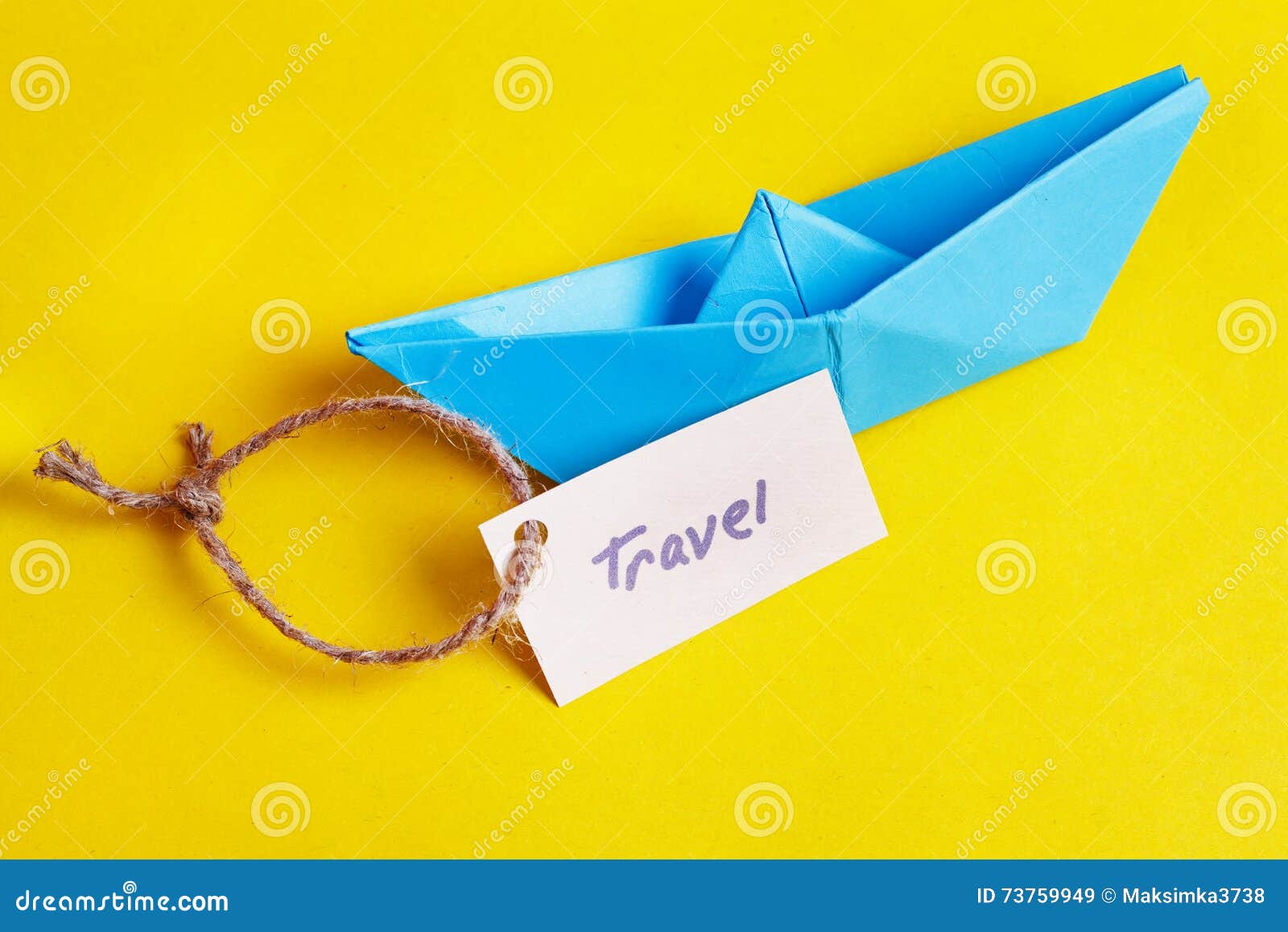 Papierboot Mit Einer Zeichen Reise - Reisekonzept Stockbild - Bild von ...