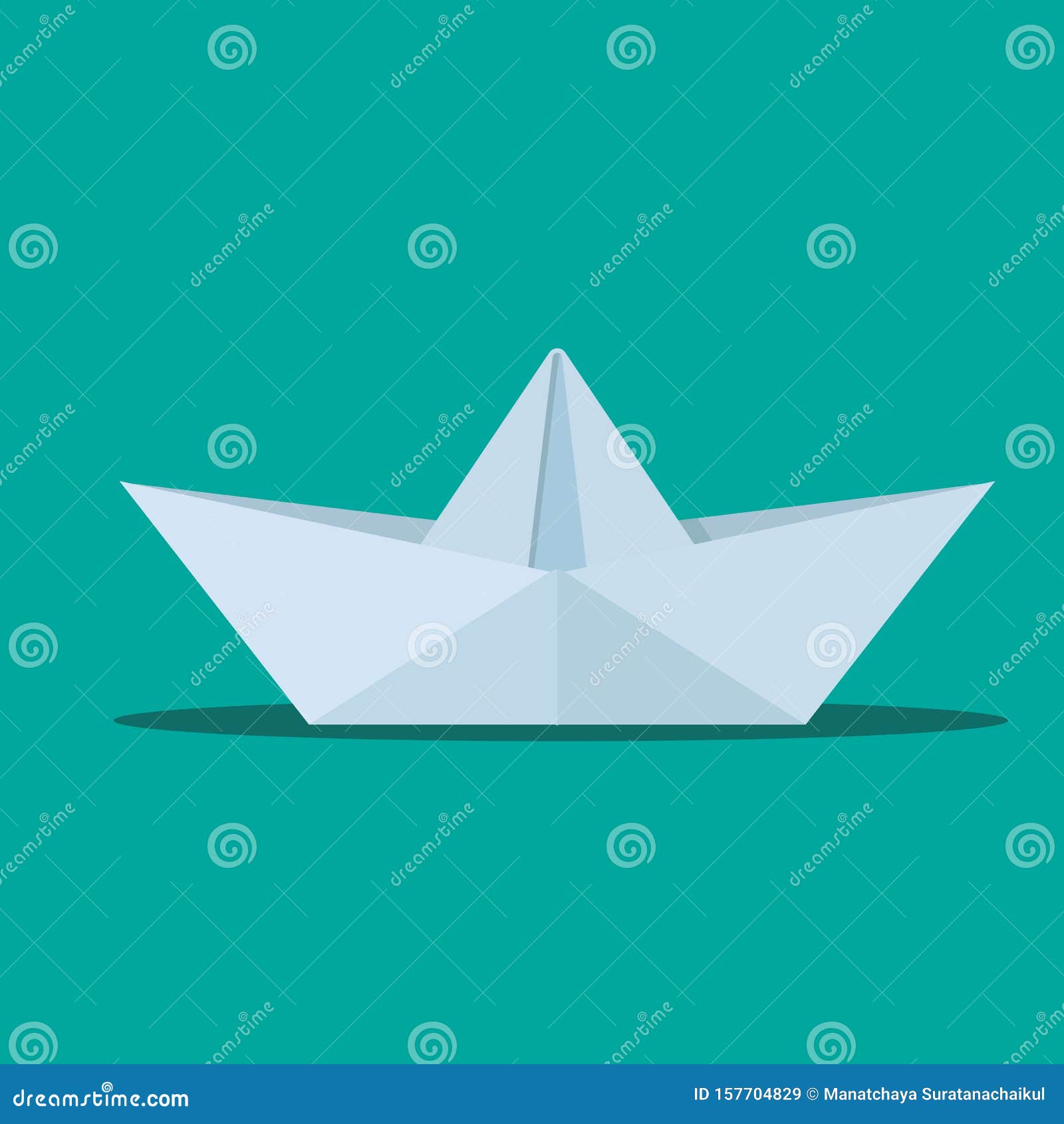 Papierboot Origami stock abbildung. Illustration von fertigkeit - 157704829