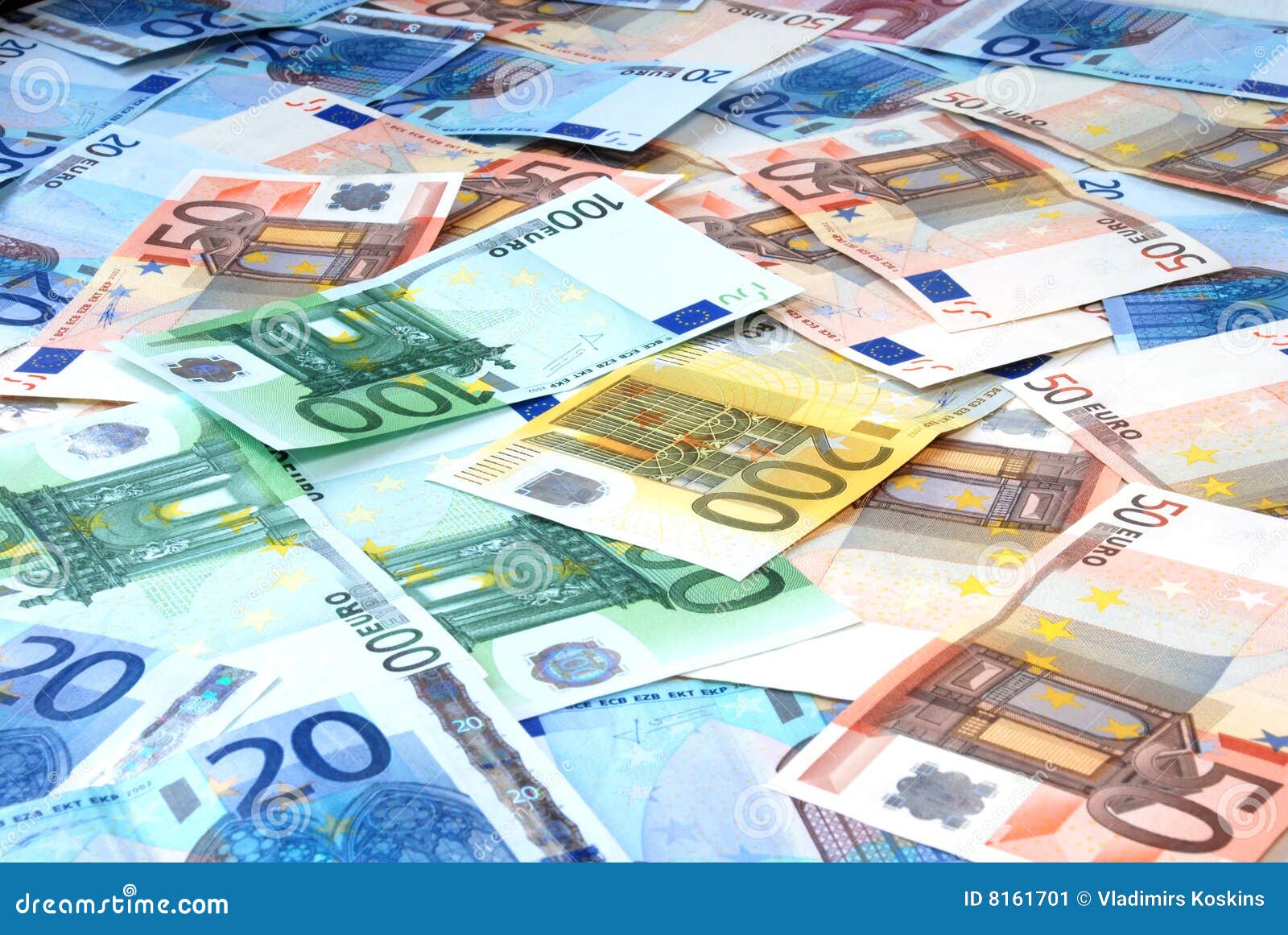 Papiergeld van euro stock afbeelding. Image of rijkdom - 8161701