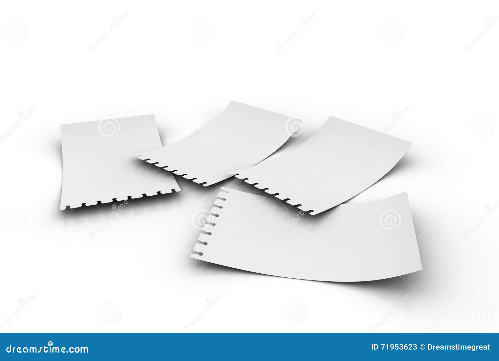 Papiers de bloc-notes illustration stock. Illustration du propre - 71953623