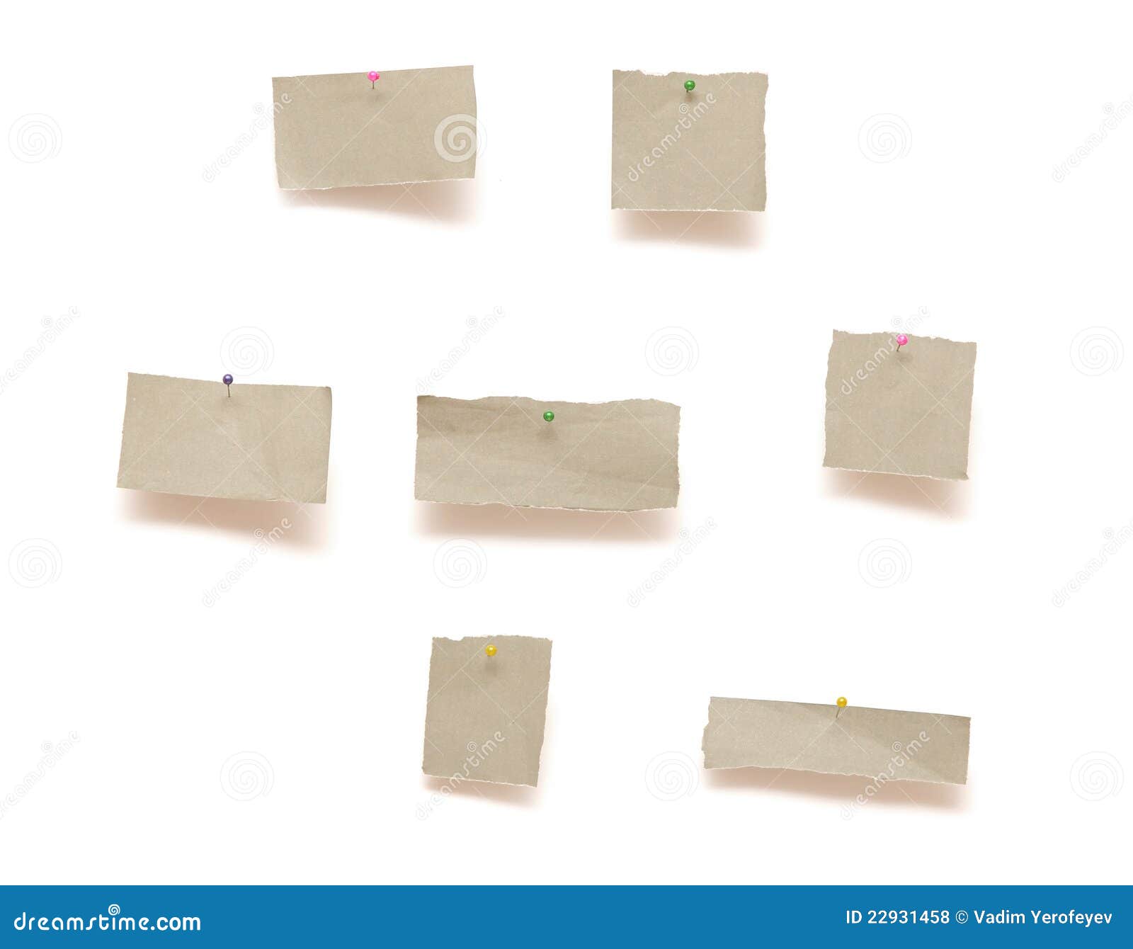 Papiers de note photo stock. Image du bulletin, vide - 22931458