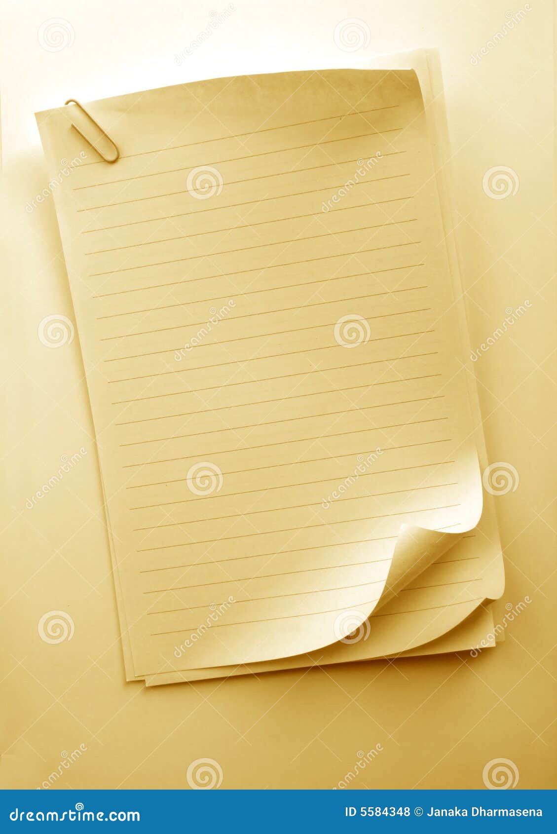 Papiers de note photo stock. Image du coin, vide, agrafe - 5584348