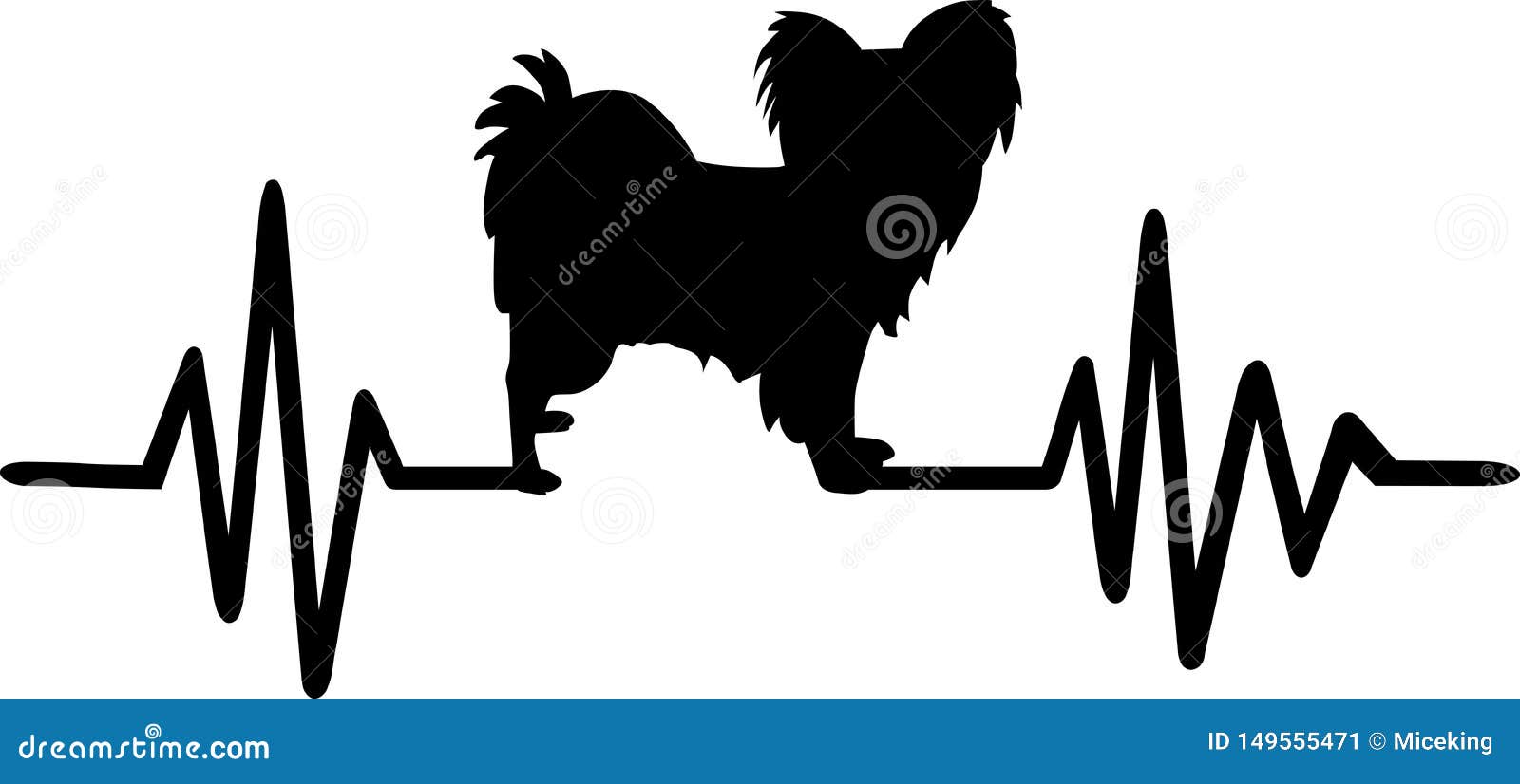 Papillon Heartbeat Frequence Stock Vector - Illustration of pulse ...