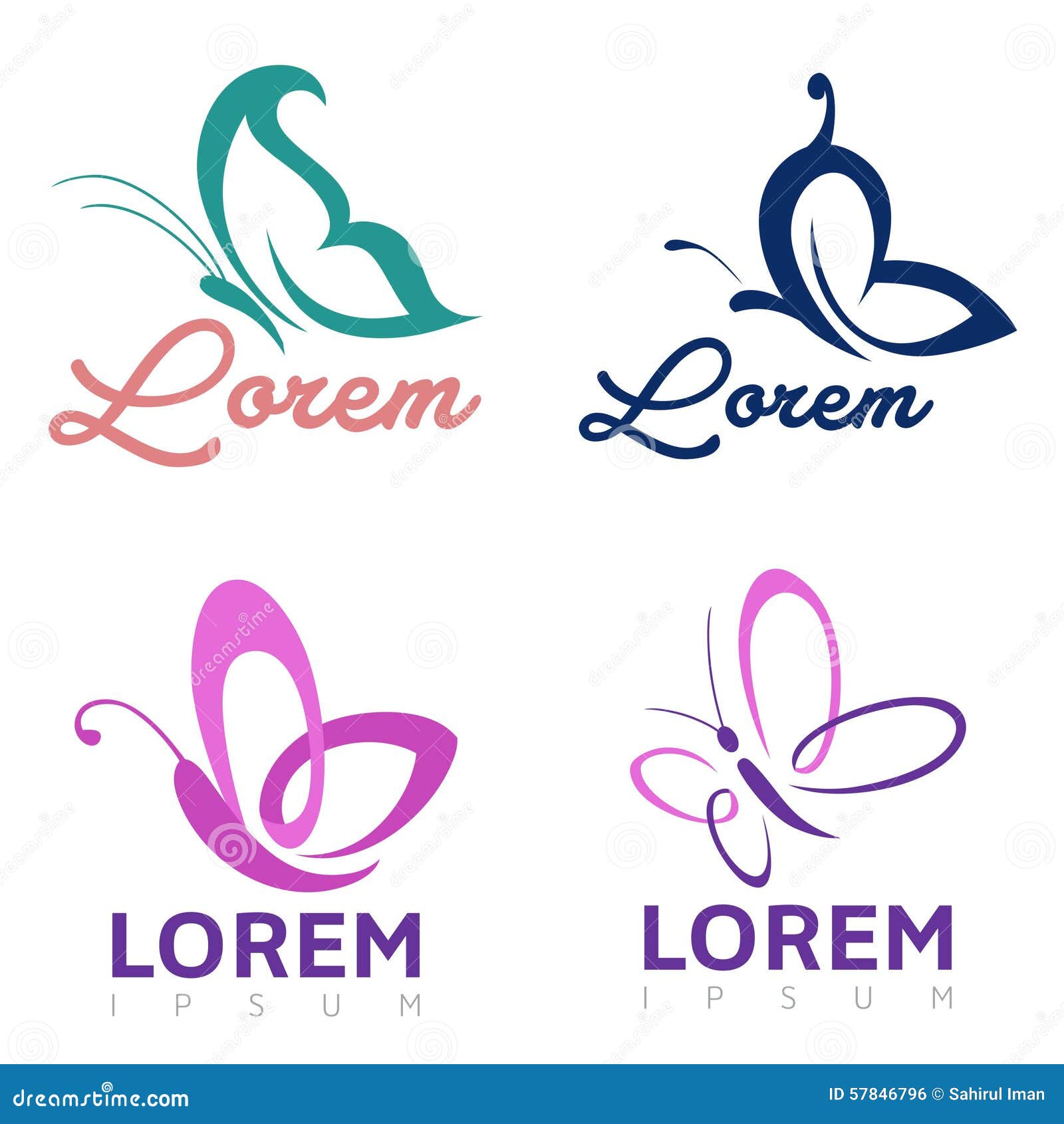 Papillon Logo Template illustration de vecteur. Illustration du ...