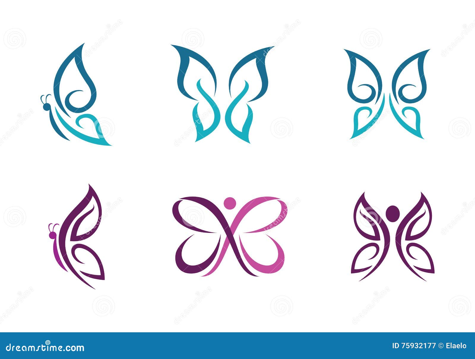 Papillon Logo Template illustration de vecteur. Illustration du jardin ...