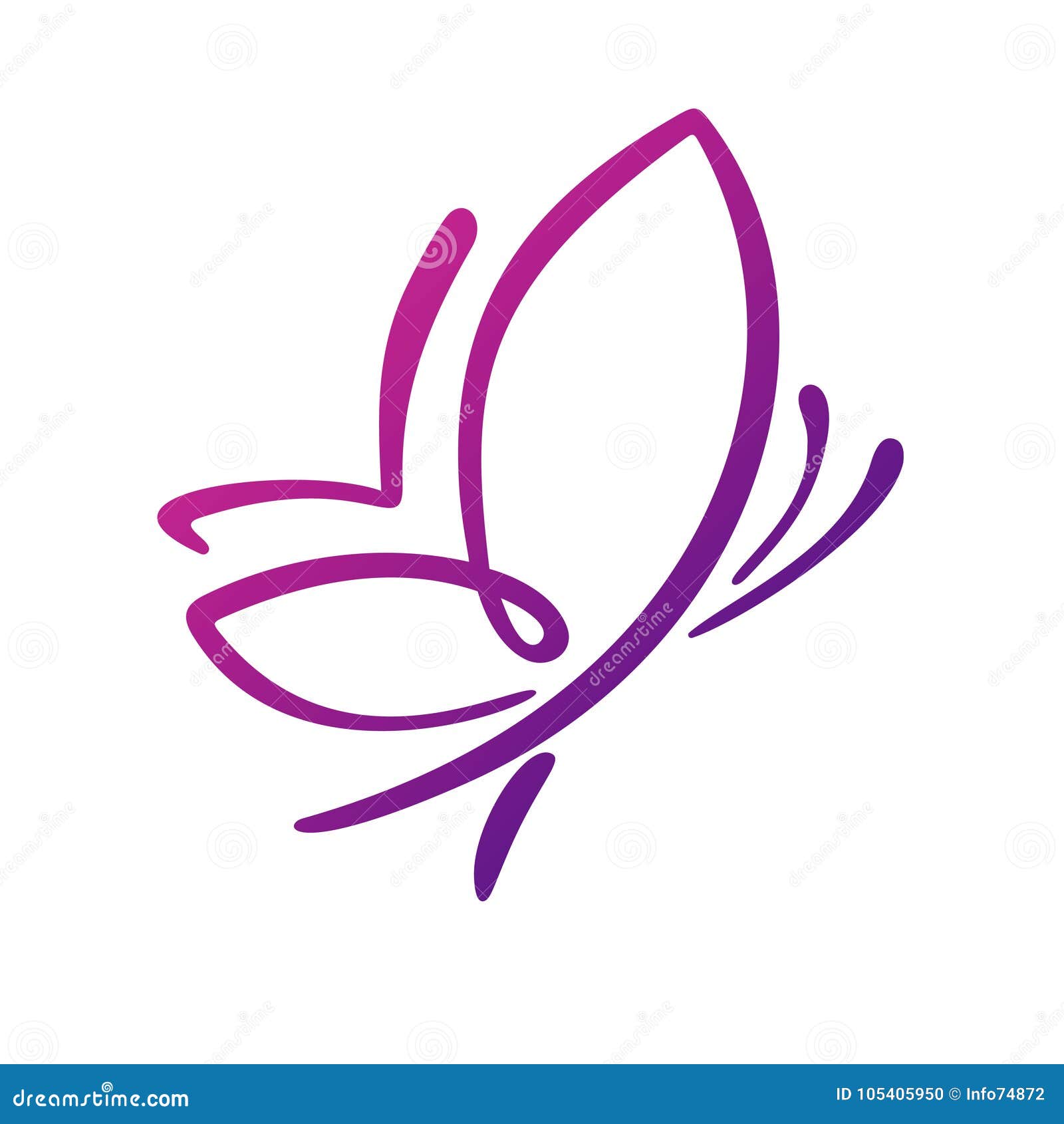 Papillon Logo Template, Illustration Illustration Stock - Illustration ...