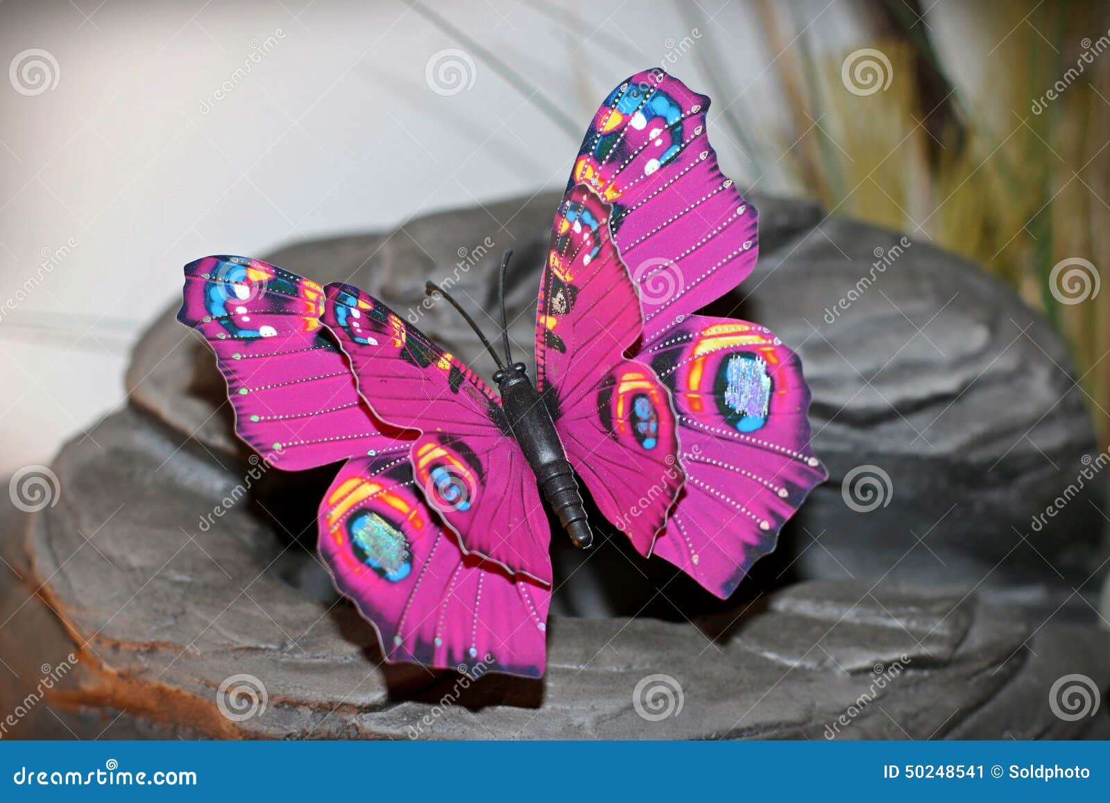Papillon rose image stock. Image du bleu, nature, rouge - 50248541