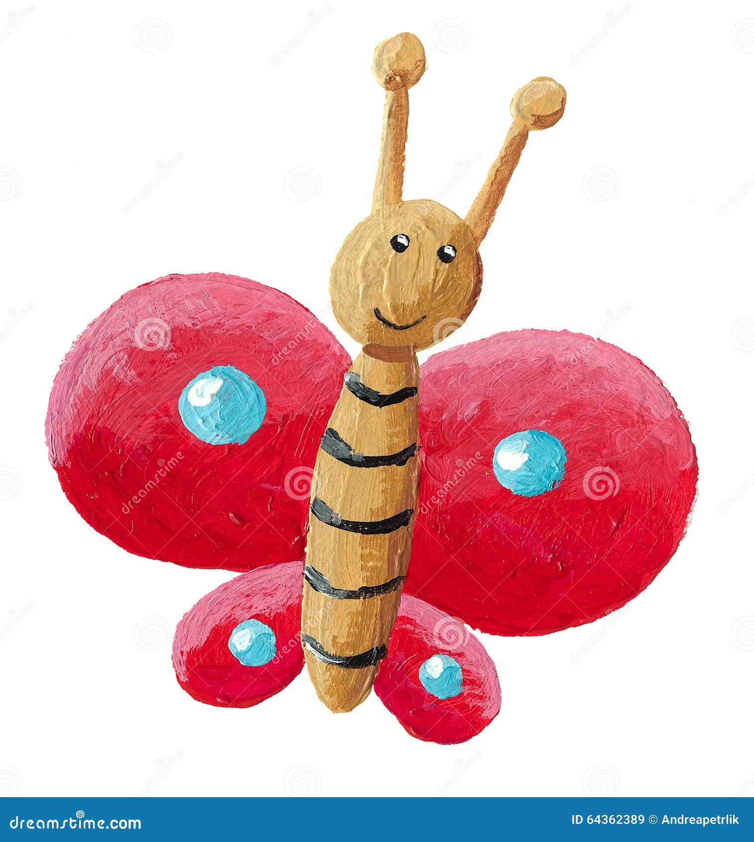 Papillon rouge illustration stock. Illustration du rouge - 64362389