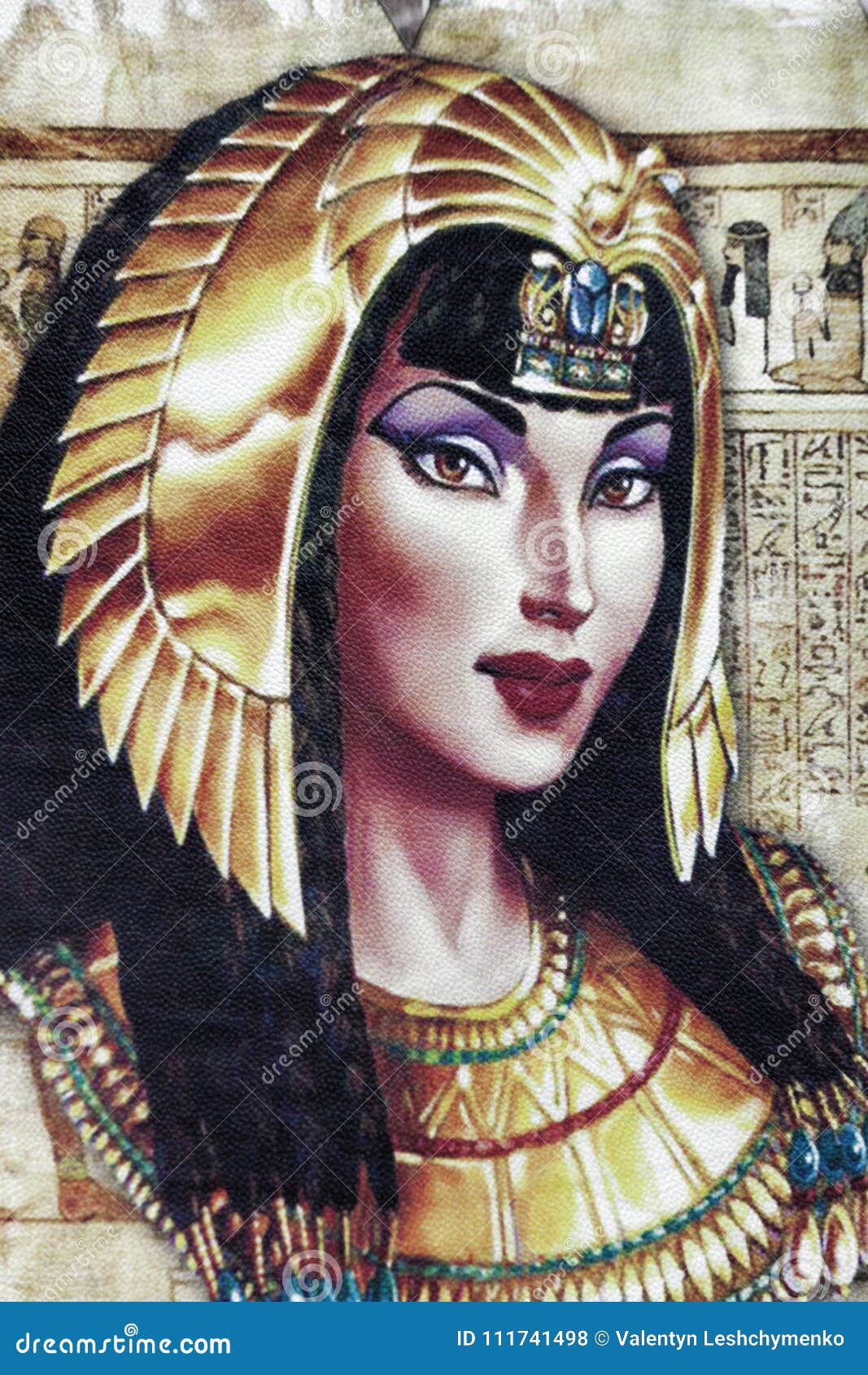 Papiro Con La Imagen De Cleopatra Foto de archivo editorial - Imagen de ...