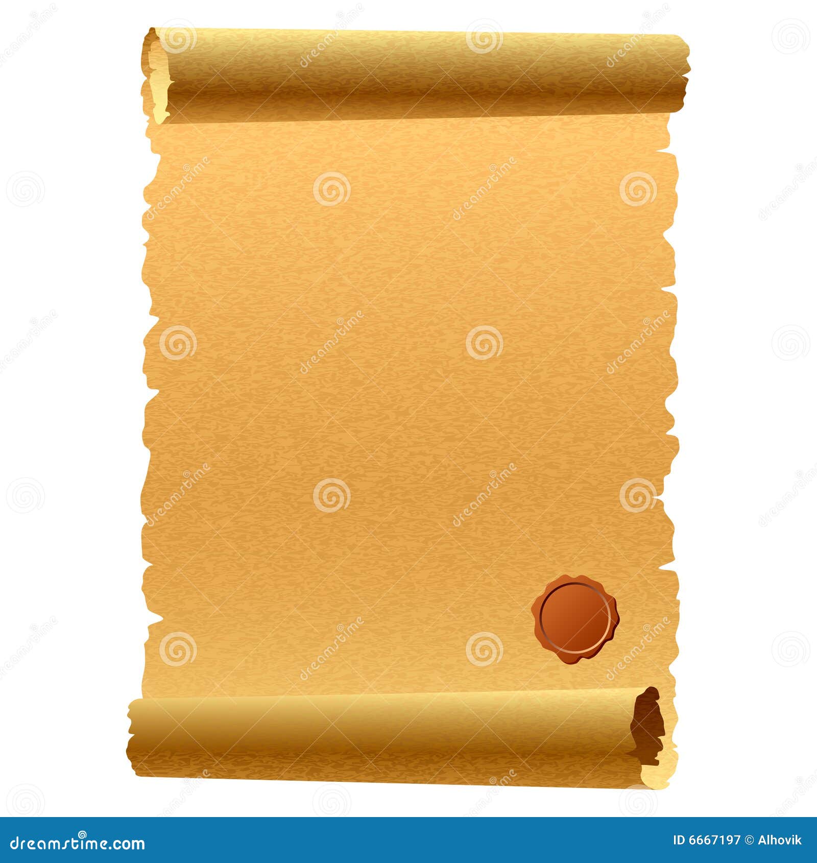 Papiro del vector ilustración del vector. Ilustración de cartel - 6667197