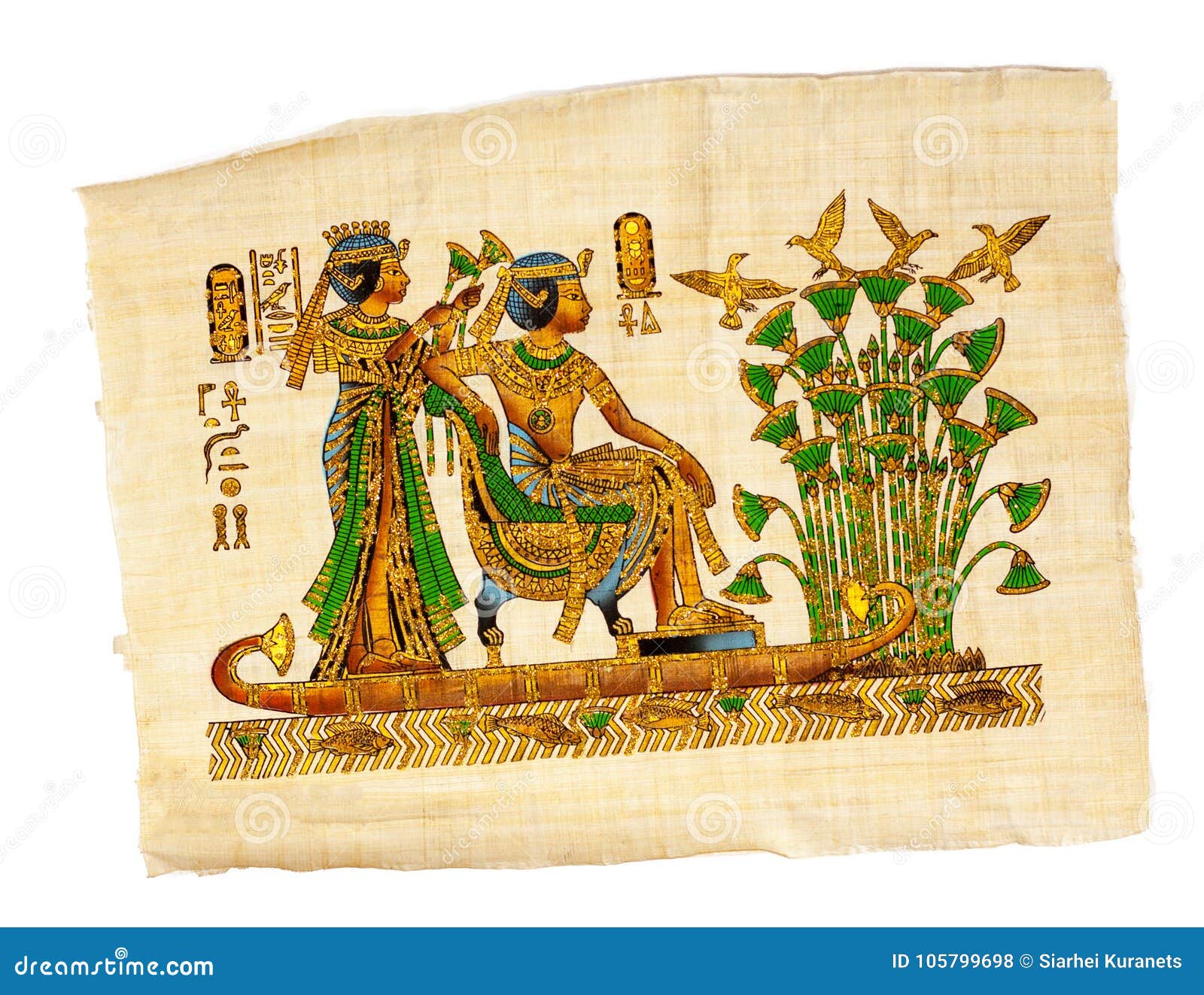 Papiro E Hieróglifo Egípcios Antigos Foto de Stock Editorial - Imagem ...