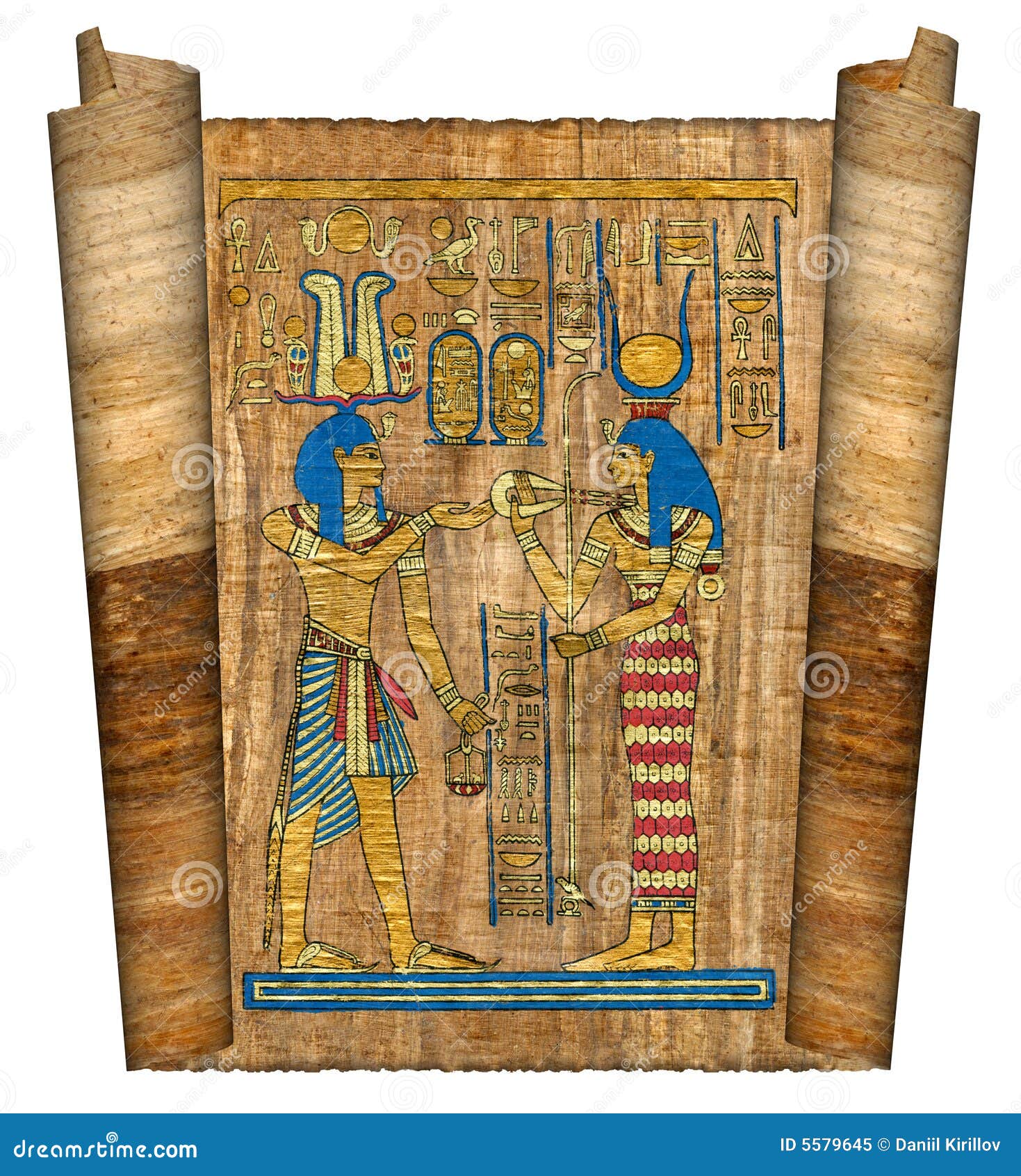 Papiro egipcio hermoso imagen de archivo. Imagen de pergamino - 5579645