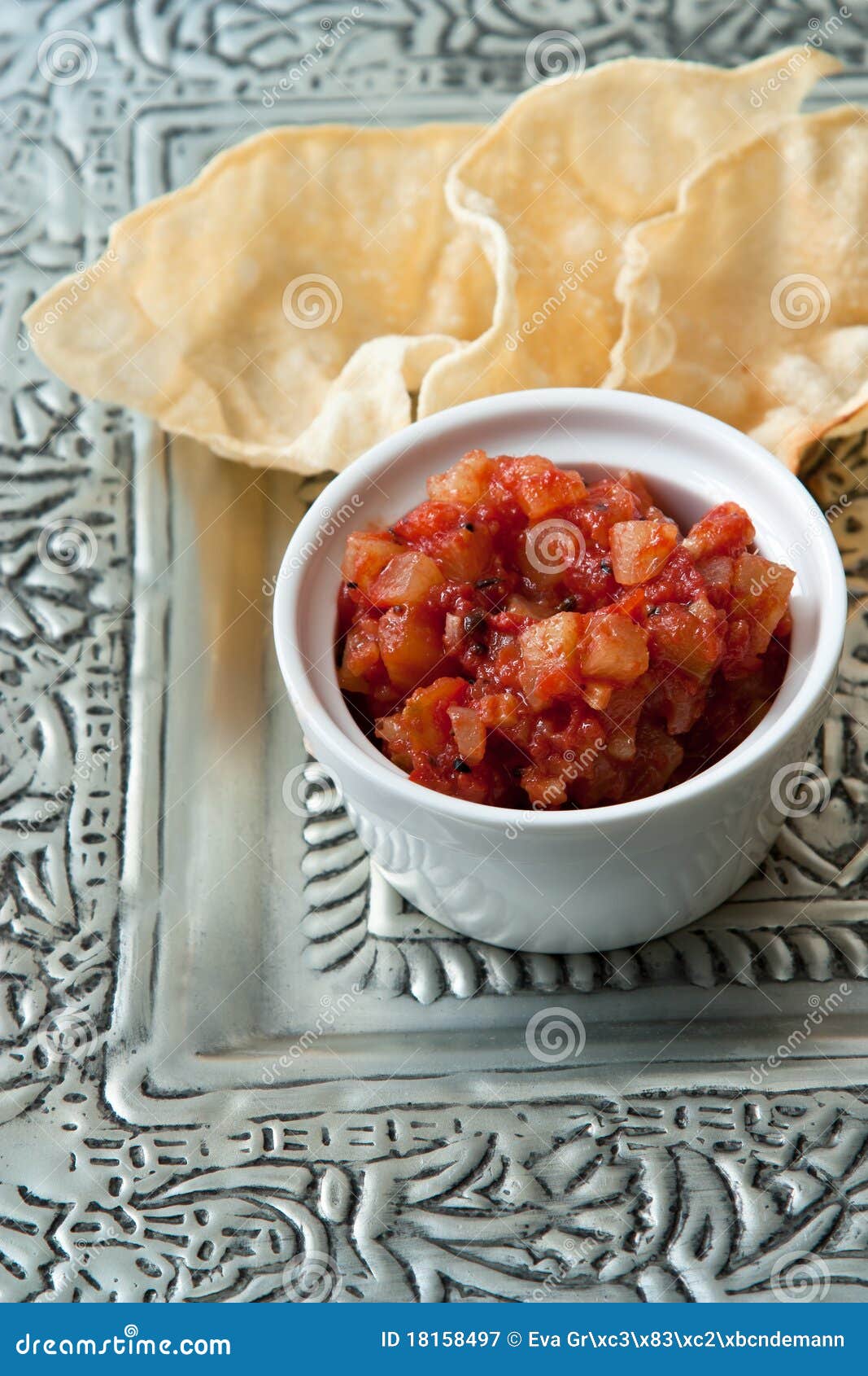 Pappadams with Chutney stock image. Image of indian, papadum - 18158497