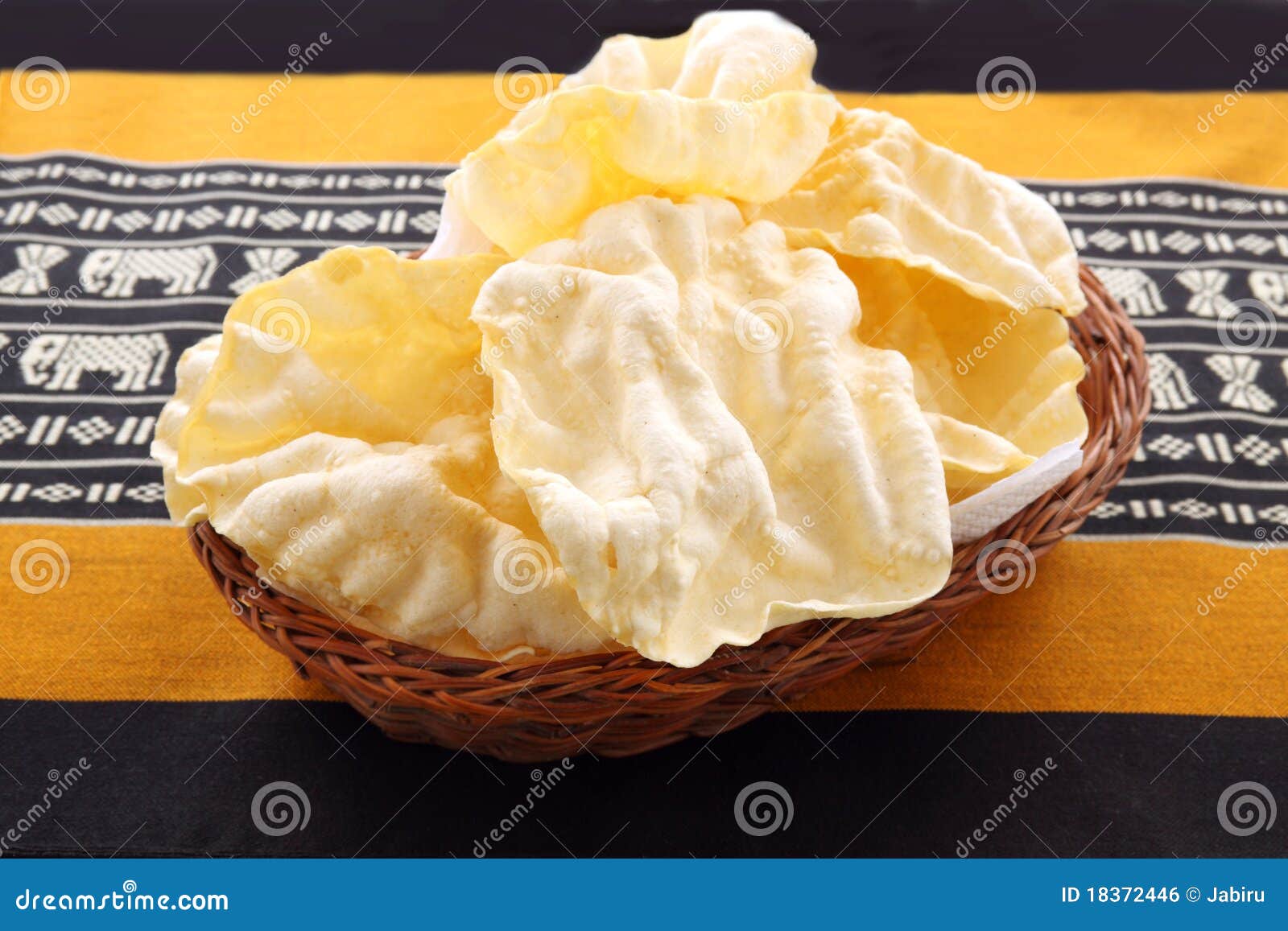 Pappadums stock photo. Image of cooking, nutrition, basket - 18372446