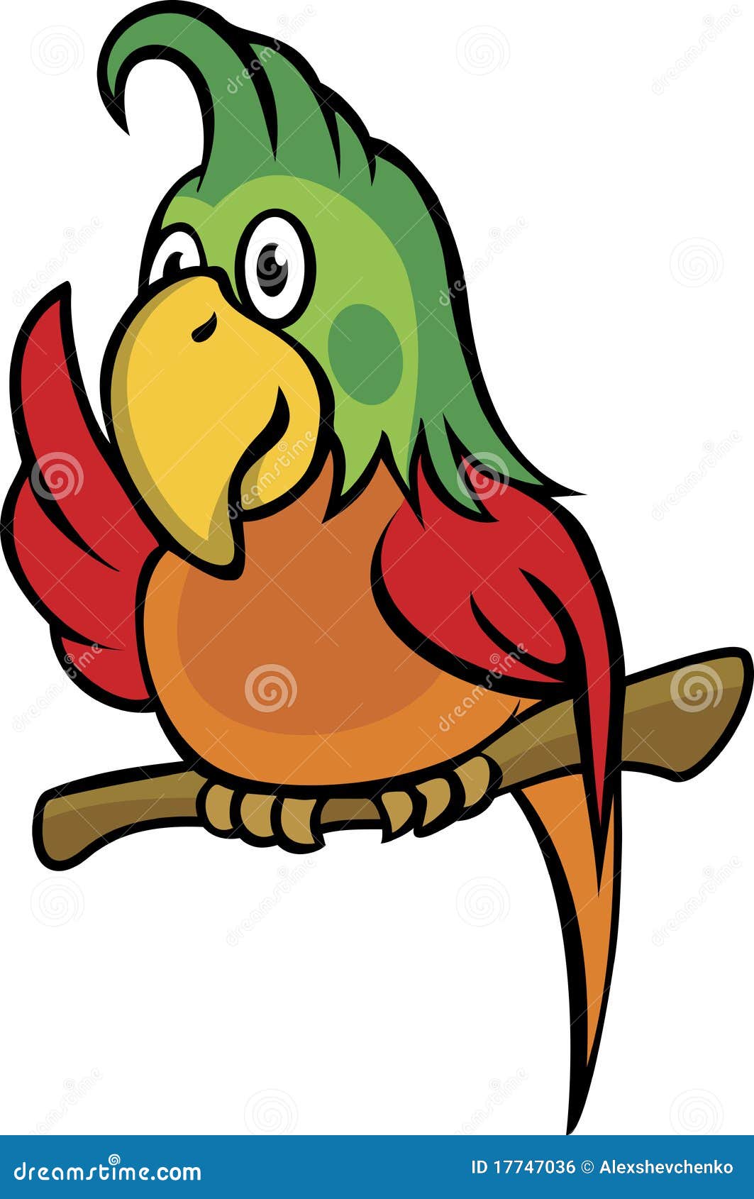 Pappagallo illustrazione vettoriale. Illustrazione di giallo - 17747036