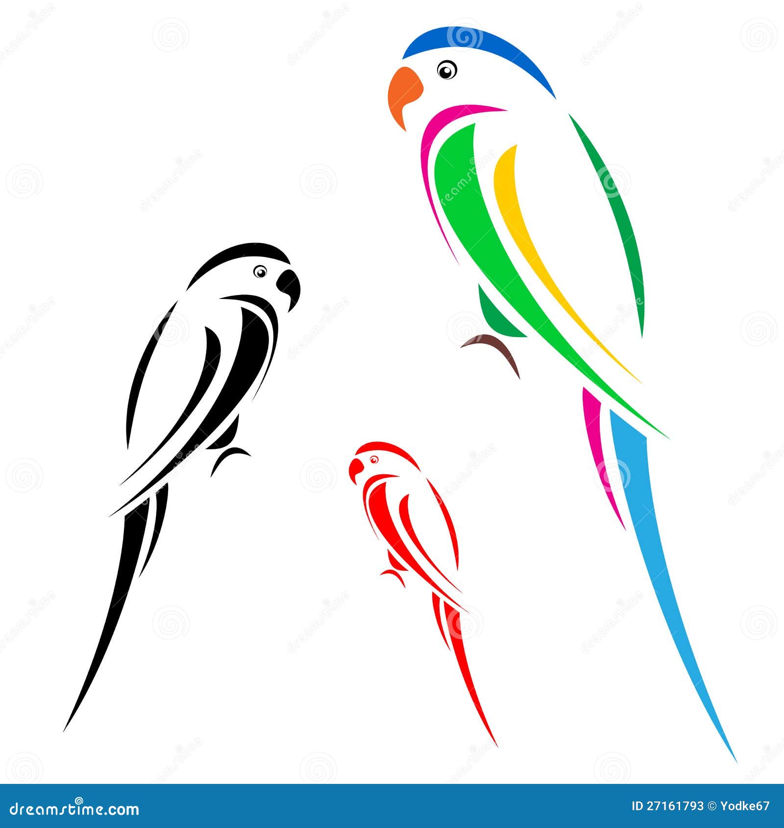 Pappagallo illustrazione vettoriale. Illustrazione di grande - 27161793