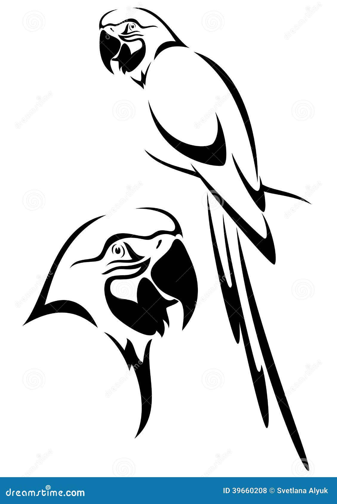 Pappagallo illustrazione vettoriale. Illustrazione di icona - 39660208
