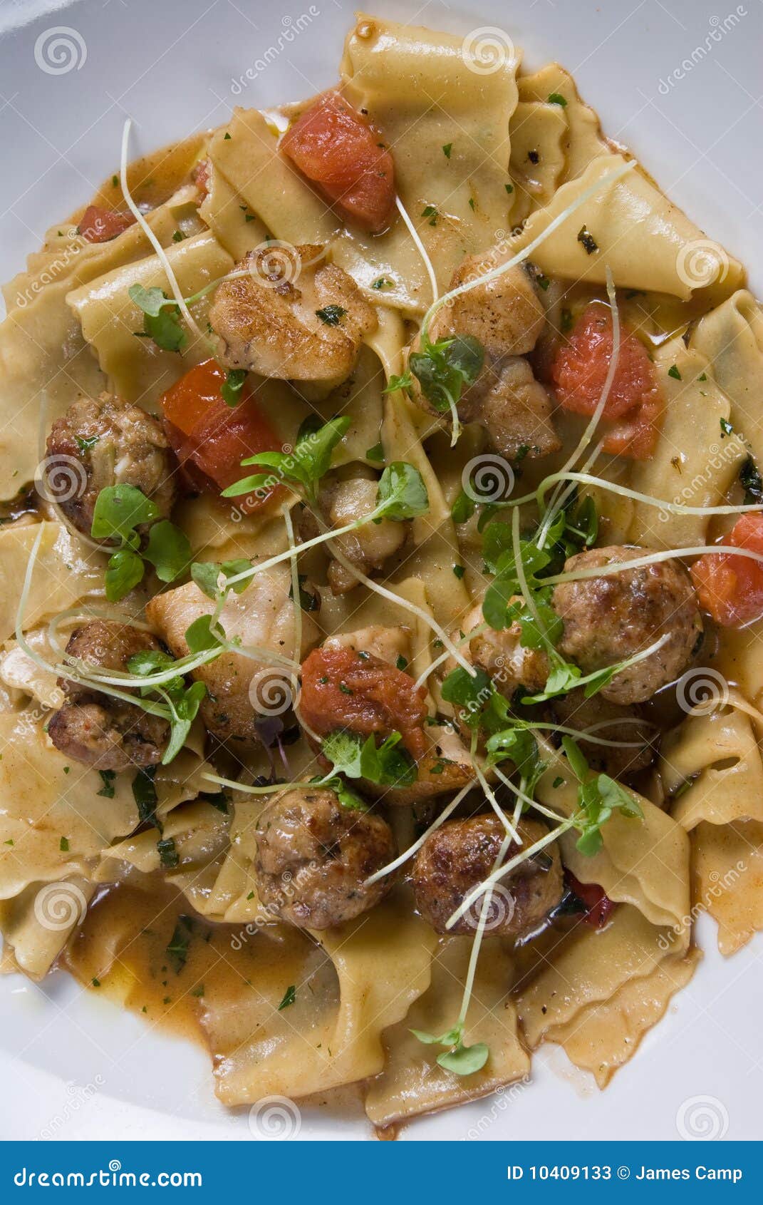 Pappardelle pasta stock image. Image of noodle, fine - 10409133